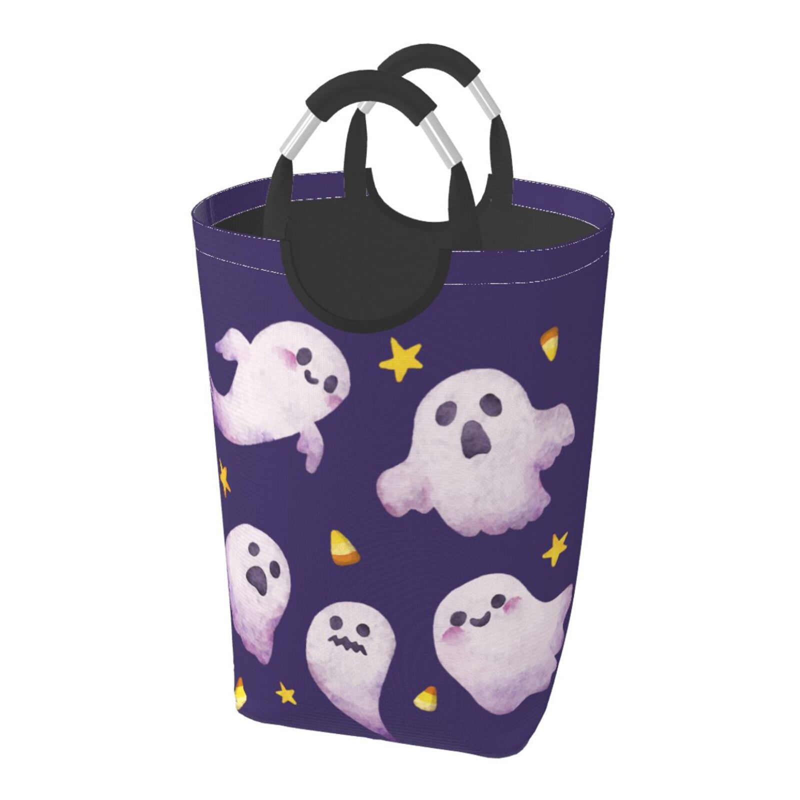 XMXT Collapsible Laundry Basket Hamper, Purple Cute Ghosts Large ...