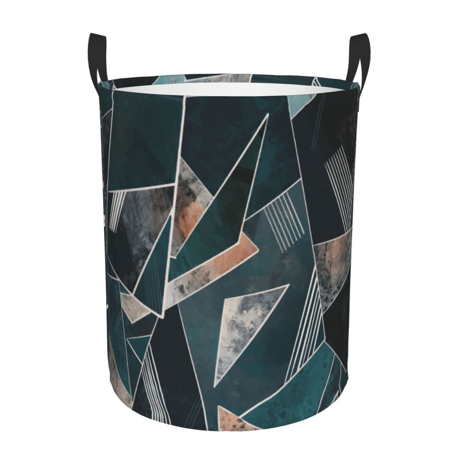 XMXT Collapsible Laundry Basket, Marble Patchwork Print Waterproof ...