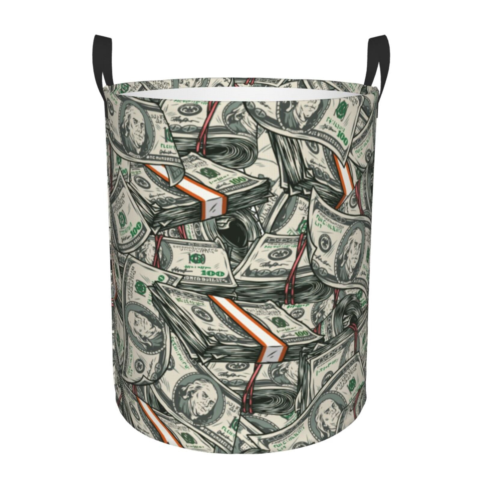 XMXT Collapsible Laundry Basket, Money Dollar Print Waterproof Laundry ...