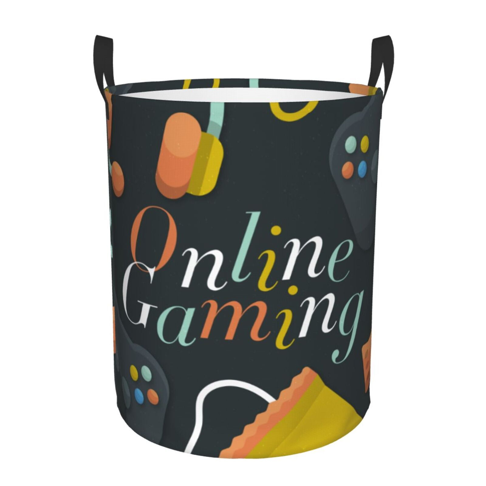 XMXT Collapsible Laundry Basket, Online Games Time Polyester Waterproof ...