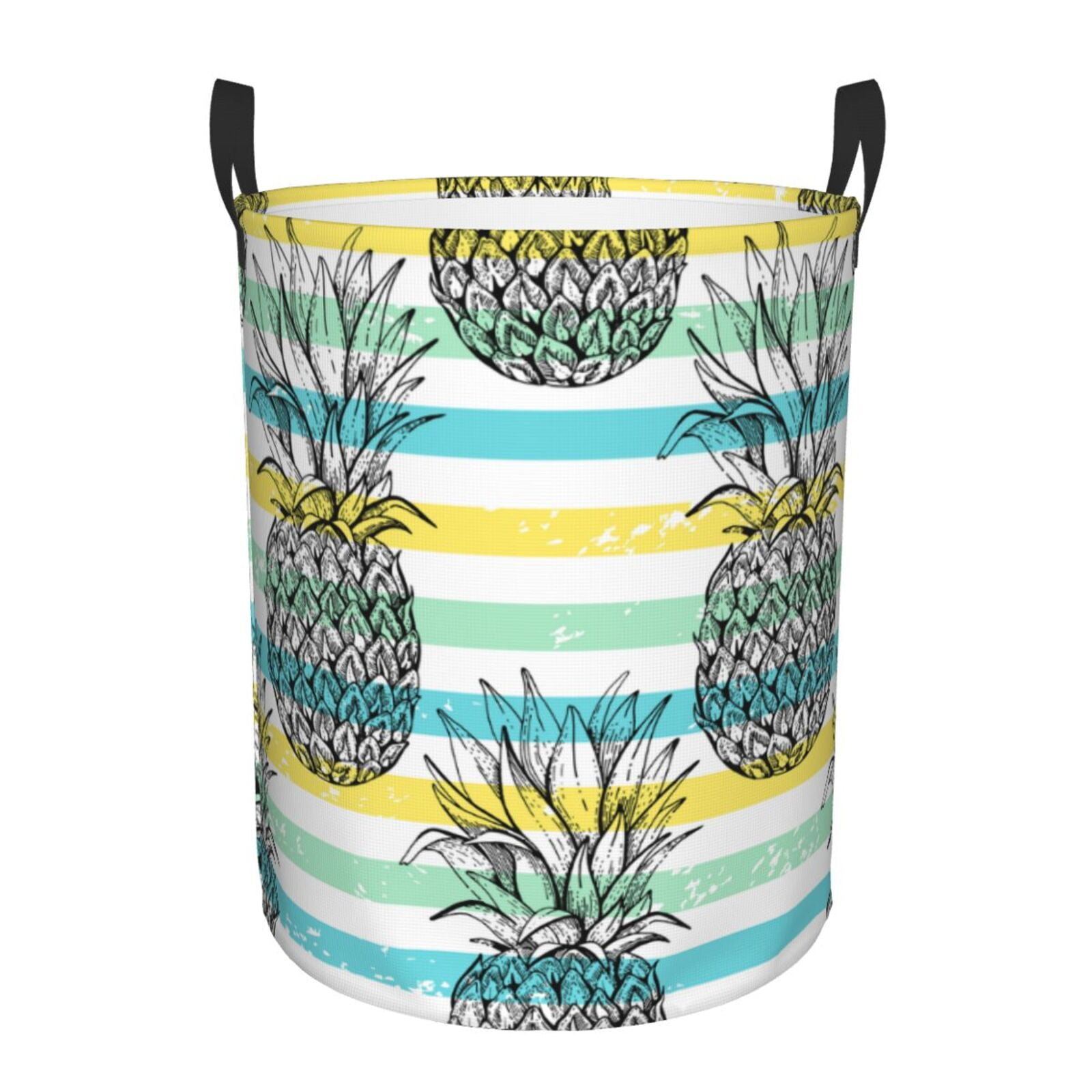 XMXT Collapsible Laundry Basket, Pineapple Hand Drawing Waterproof ...