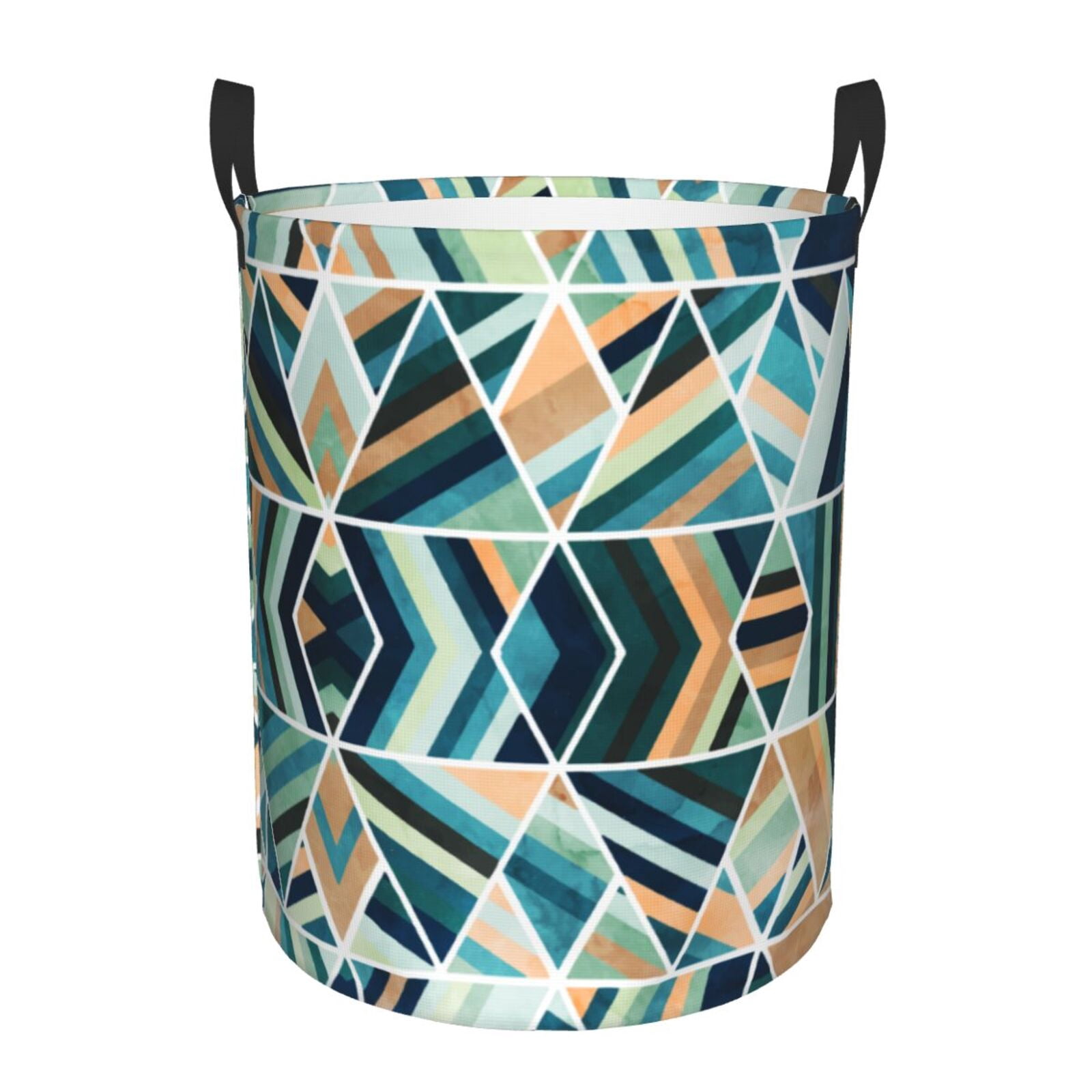 XMXT Collapsible Laundry Basket, Prismatic Geometry Background ...
