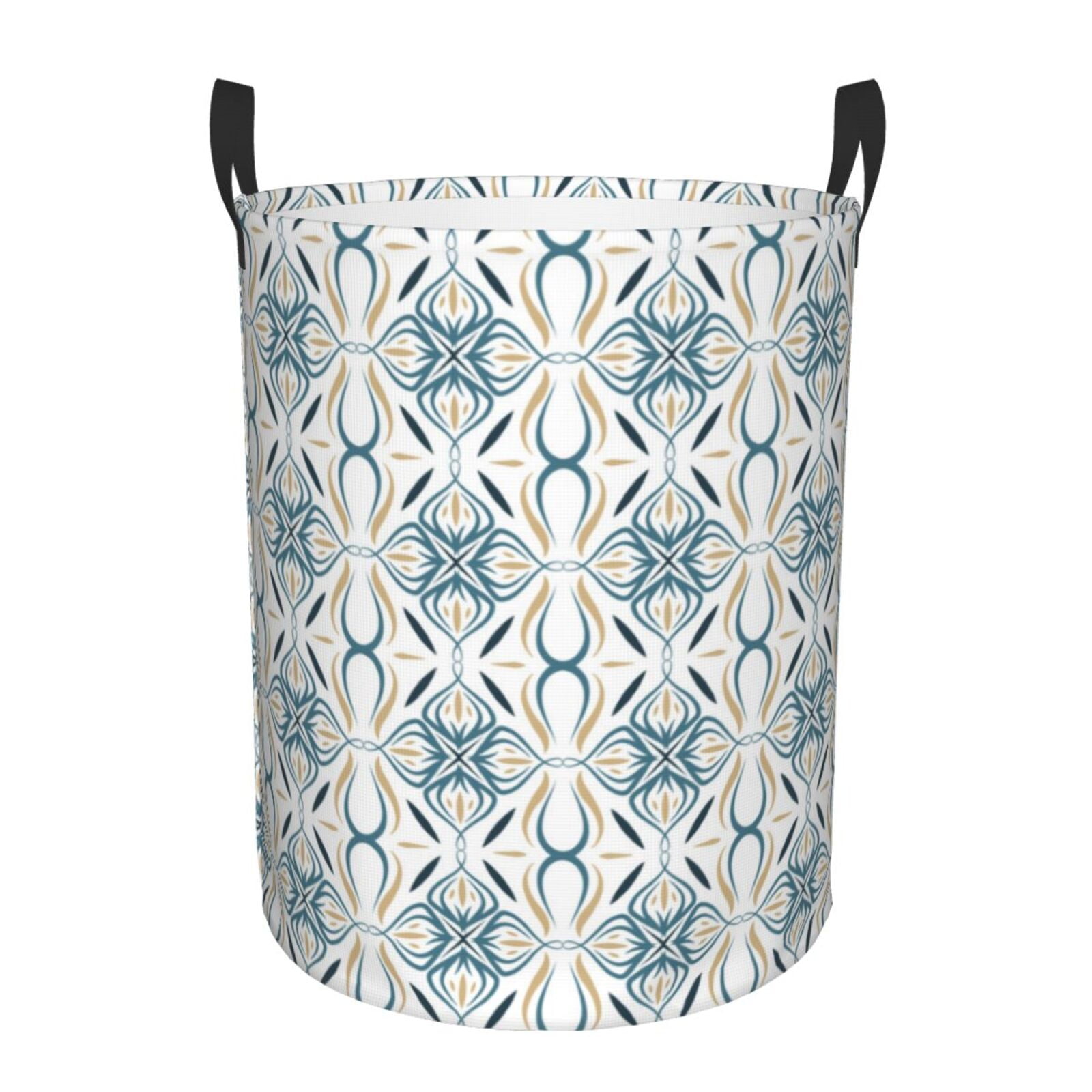 XMXT Collapsible Laundry Basket, Rustic Vintage Floral Waterproof ...