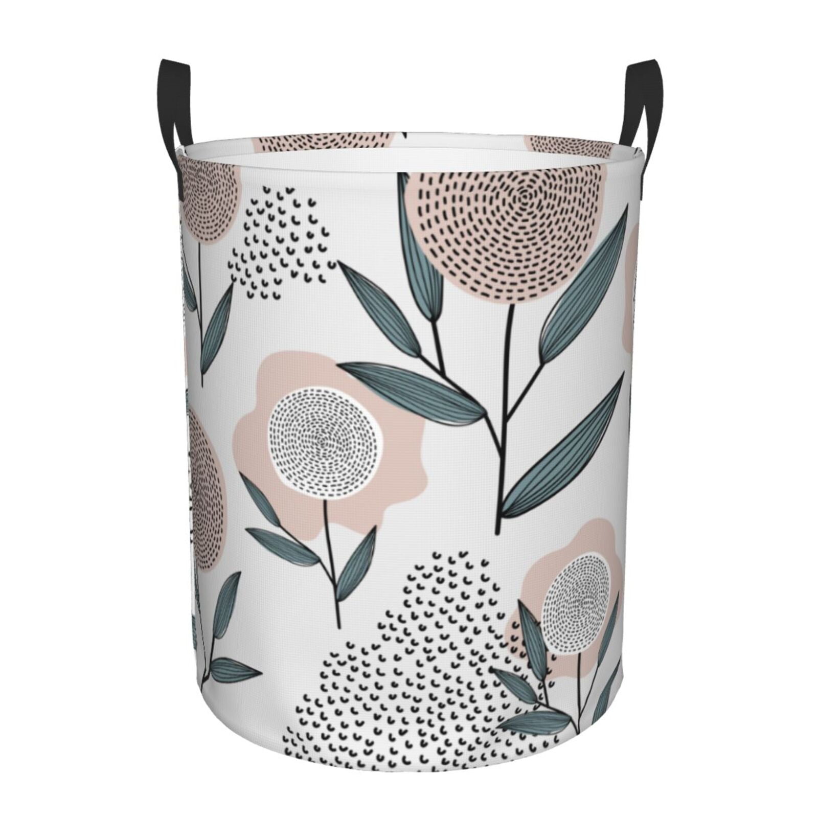 XMXT Collapsible Laundry Basket, Simple Flat Flower Waterproof Laundry ...