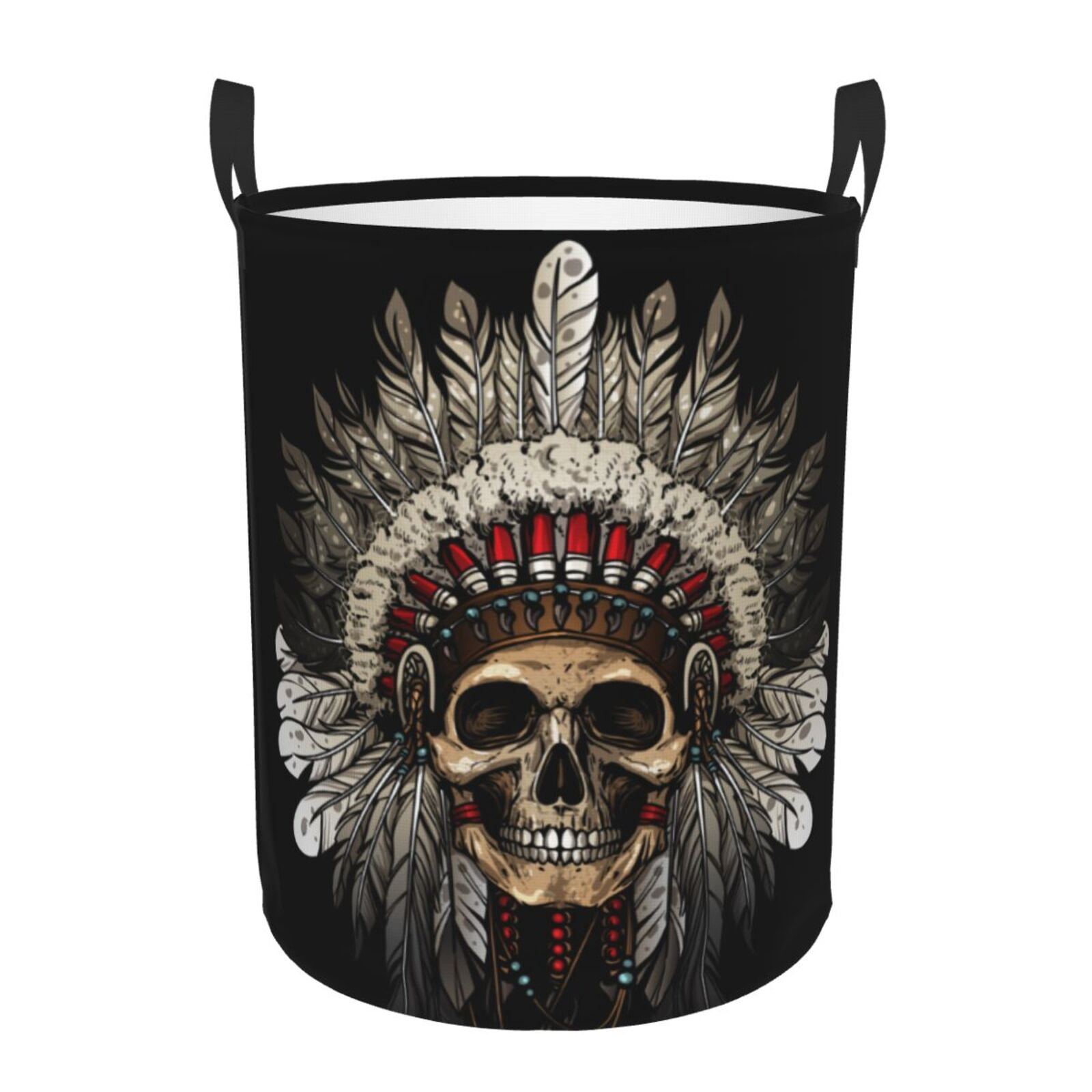 XMXT Collapsible Laundry Basket, Skeleton Indian Pattern Waterproof ...