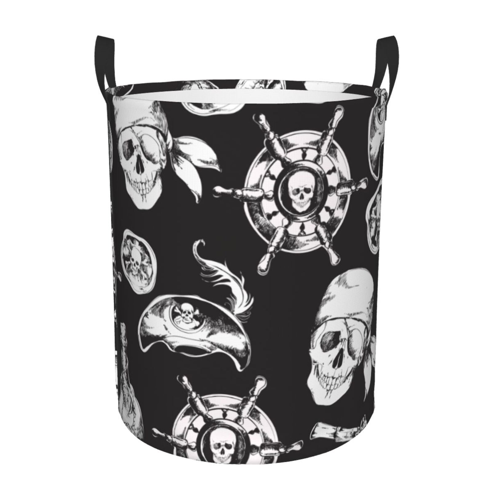 XMXT Collapsible Laundry Basket, Skeleton Ship Rudder Illustration ...