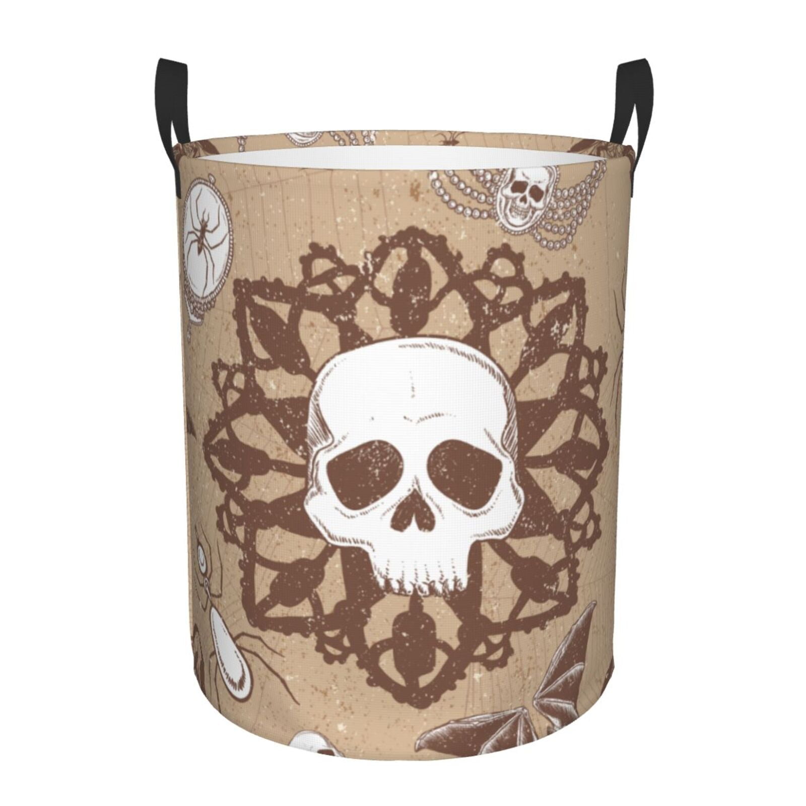 XMXT Collapsible Laundry Basket, Skeleton Spider Web Insect Polyester ...