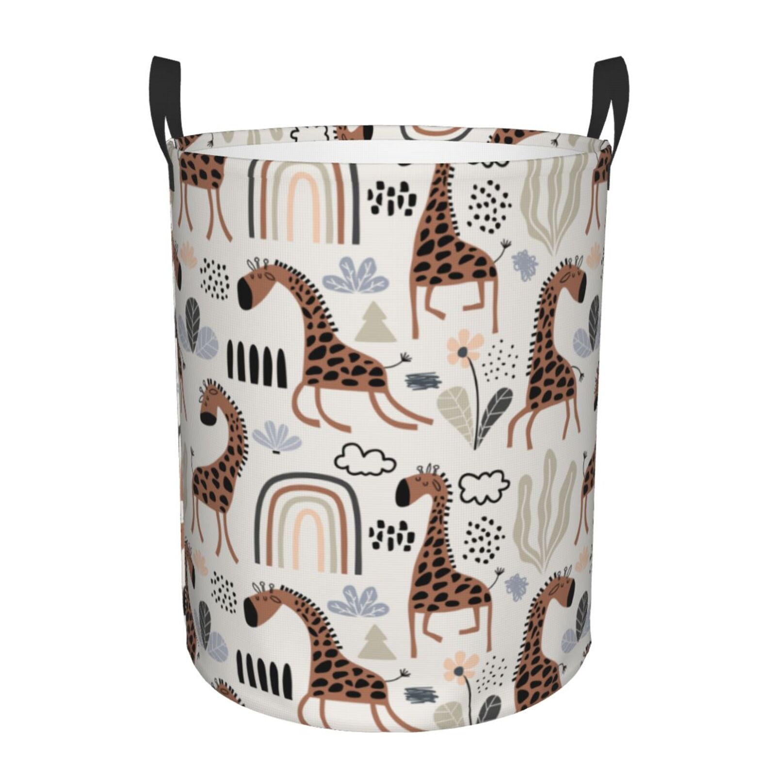XMXT Collapsible Laundry Basket, Social Giraffe Background Waterproof ...