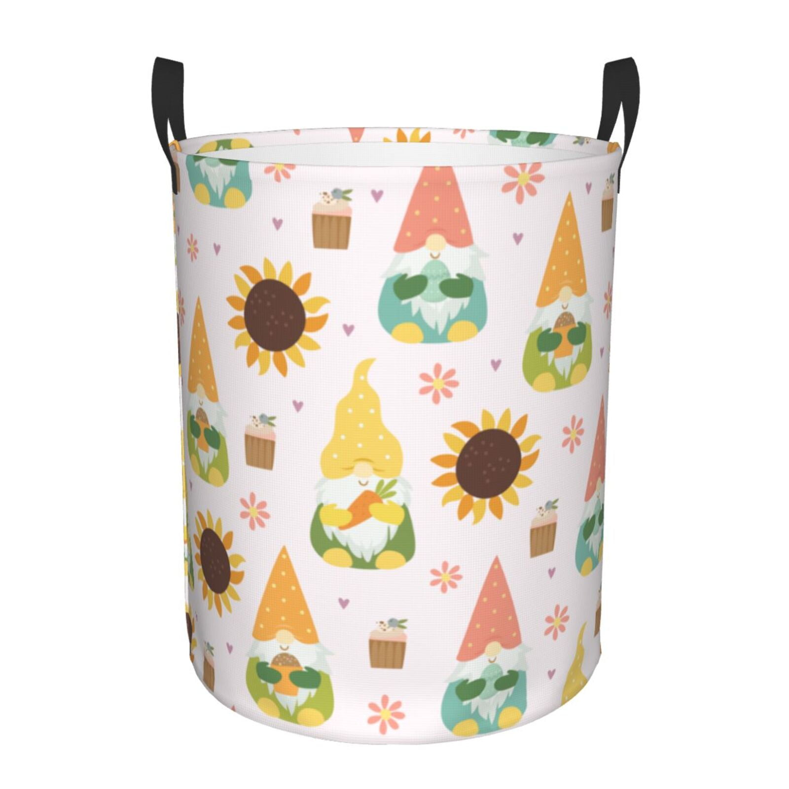 XMXT Collapsible Laundry Basket, Sunflower Cute Elf Polyester ...