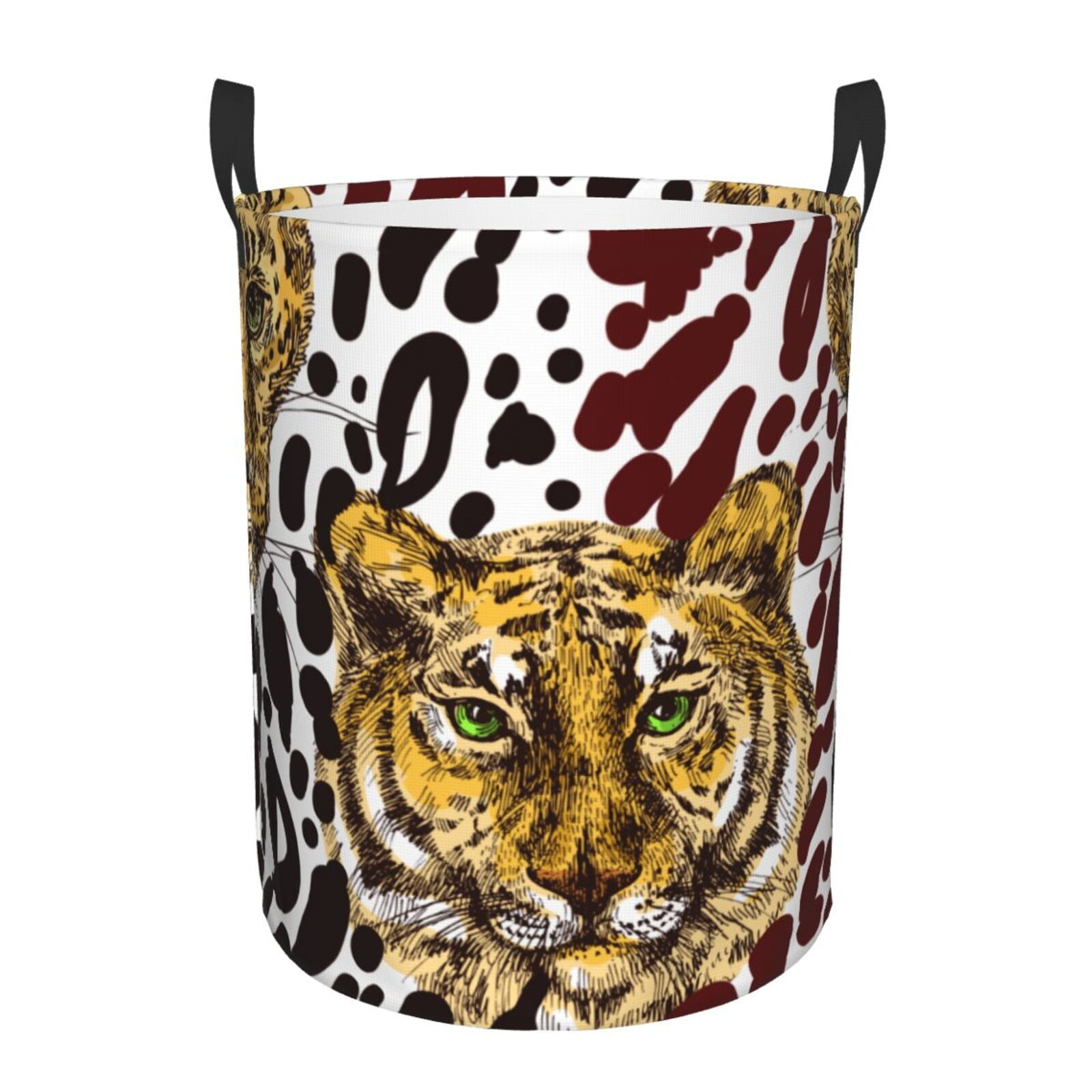 XMXT Collapsible Laundry Basket, Tiger Pen Drawing Waterproof Laundry ...