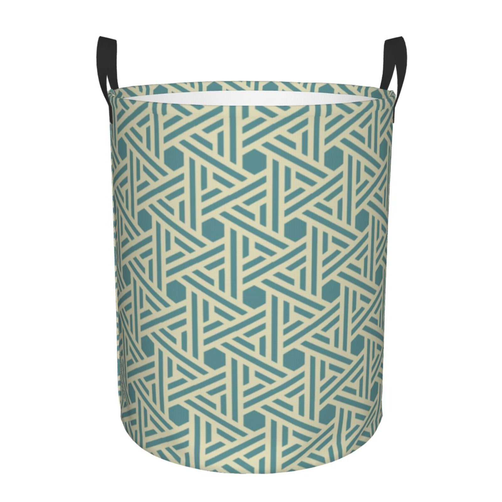 XMXT Collapsible Laundry Basket, Vintage Geometric Prints Waterproof ...
