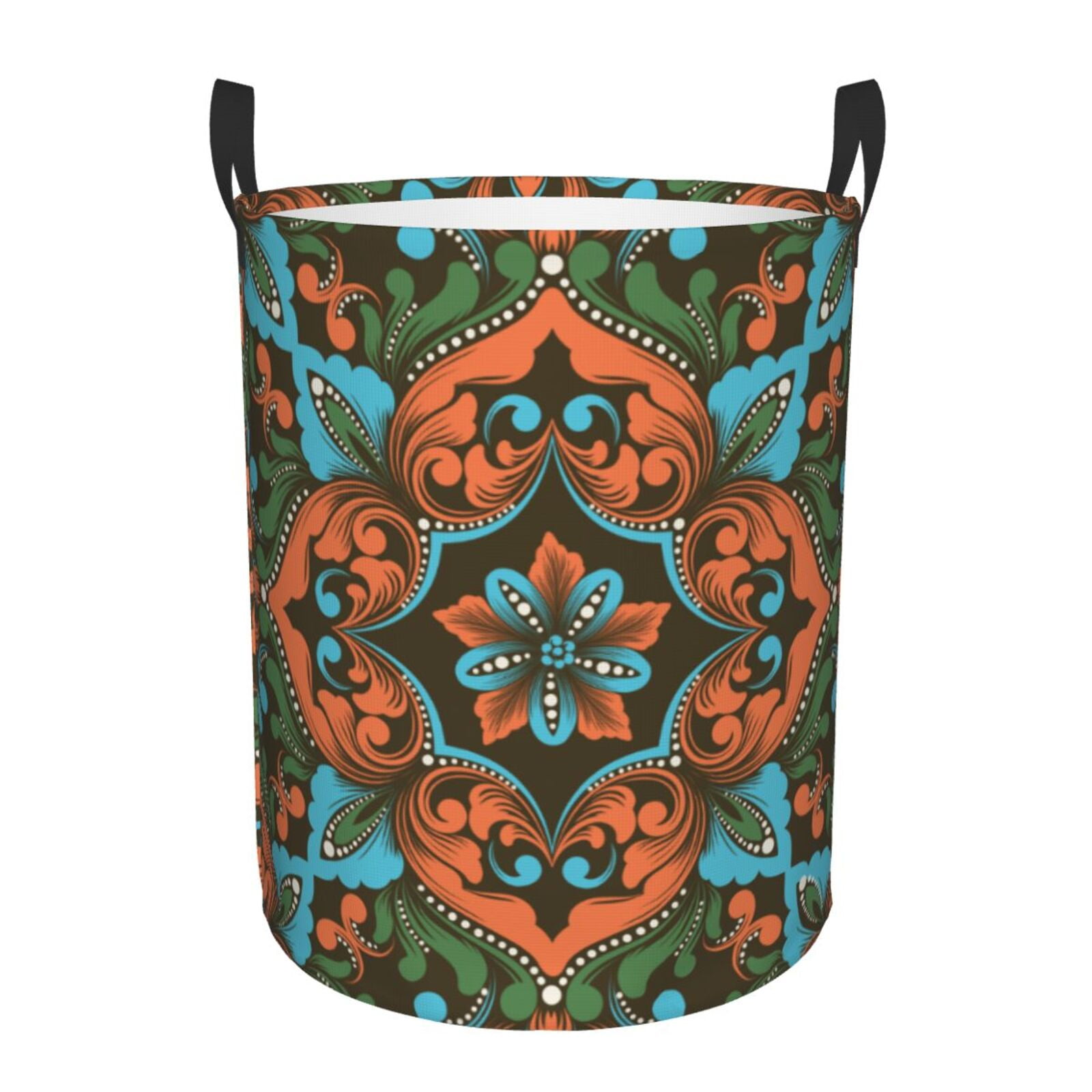 XMXT Collapsible Laundry Basket, Vintage Persian Countryside Print ...