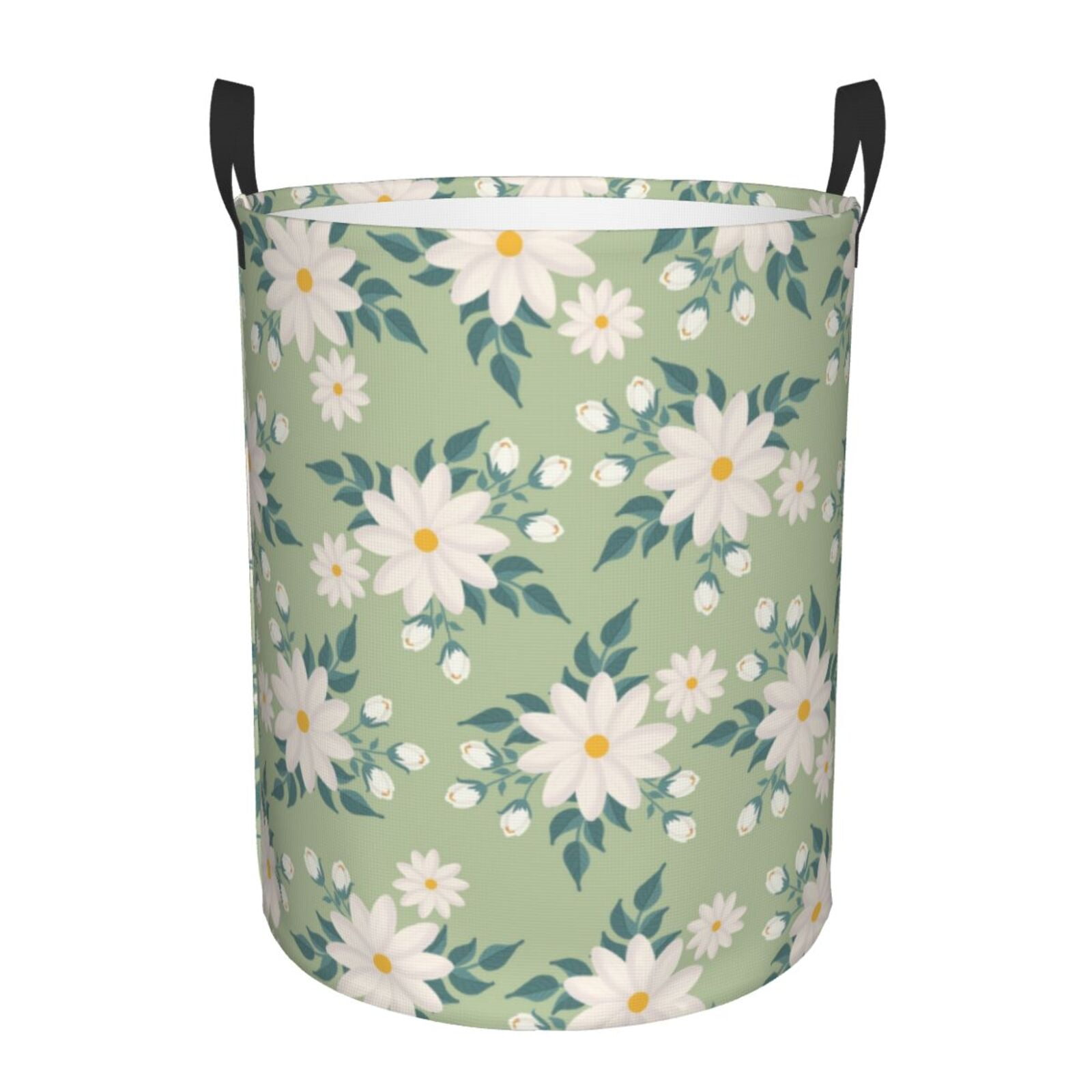 XMXT Collapsible Laundry Basket, Warm Daisy Print Waterproof Laundry ...