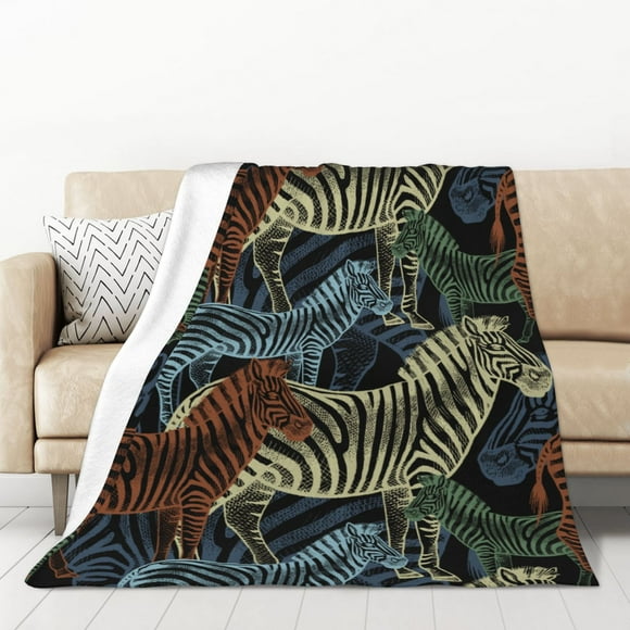 Colorful Zebra Blankets