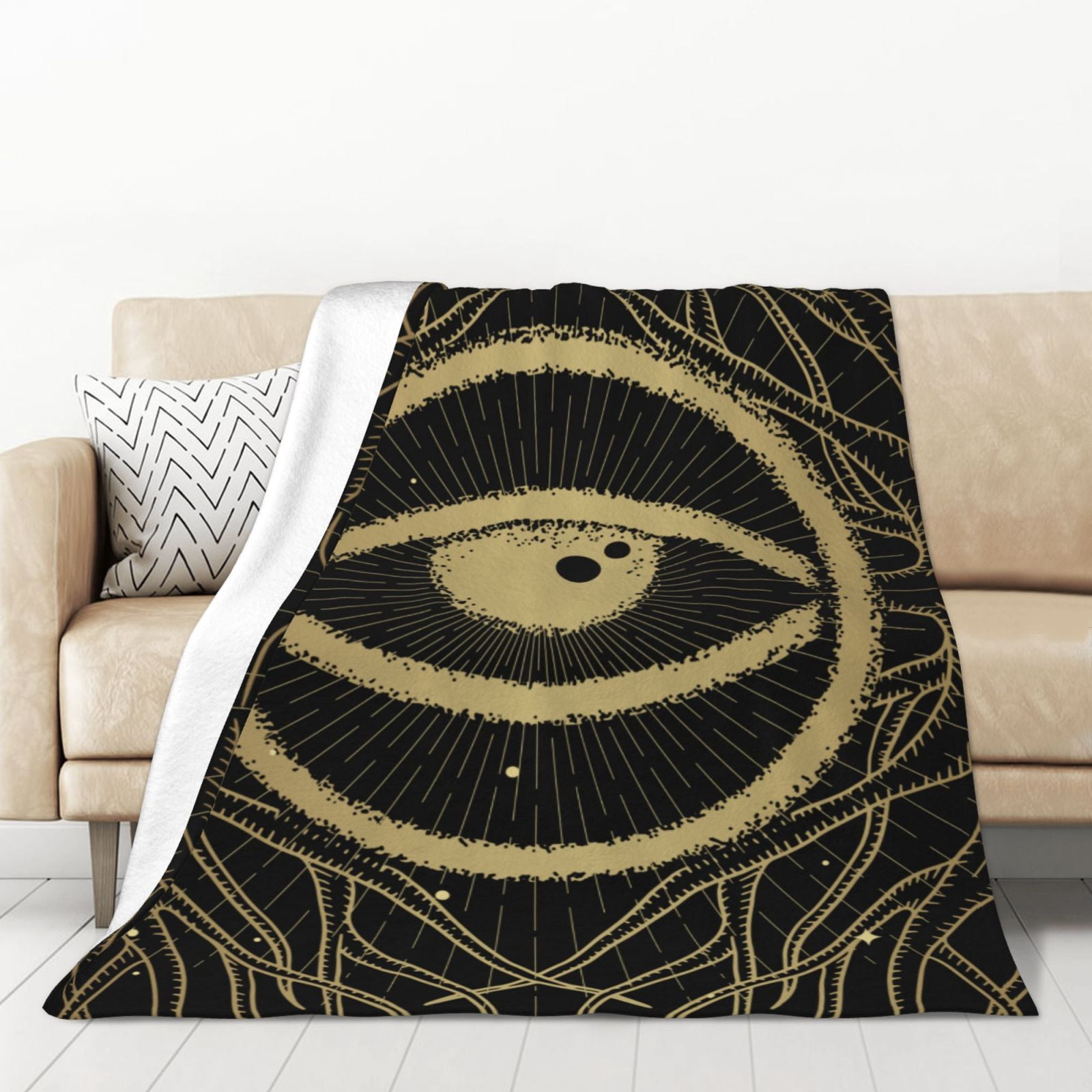 XMXT Flannel Warm Throw Blanket, Dark Evil Eyes Pattern Bedroom Decor ...