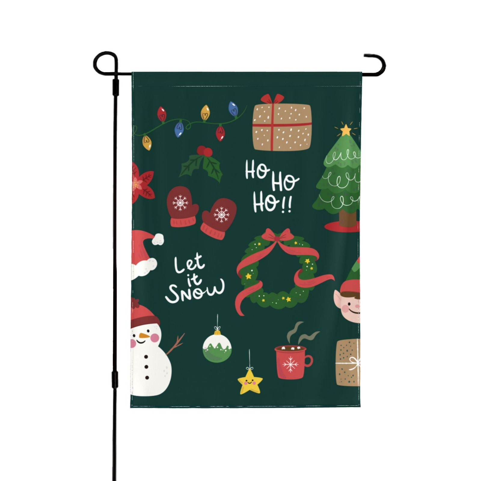 XMXT Garden Decor Flags, Christmas Elf Snowman Pattern Double-Sided ...