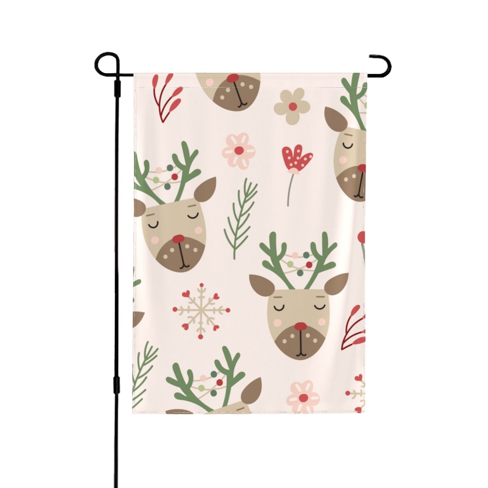 XMXT Garden Decor Flags, Cute Moose Pink Print Double-Sided Garden ...