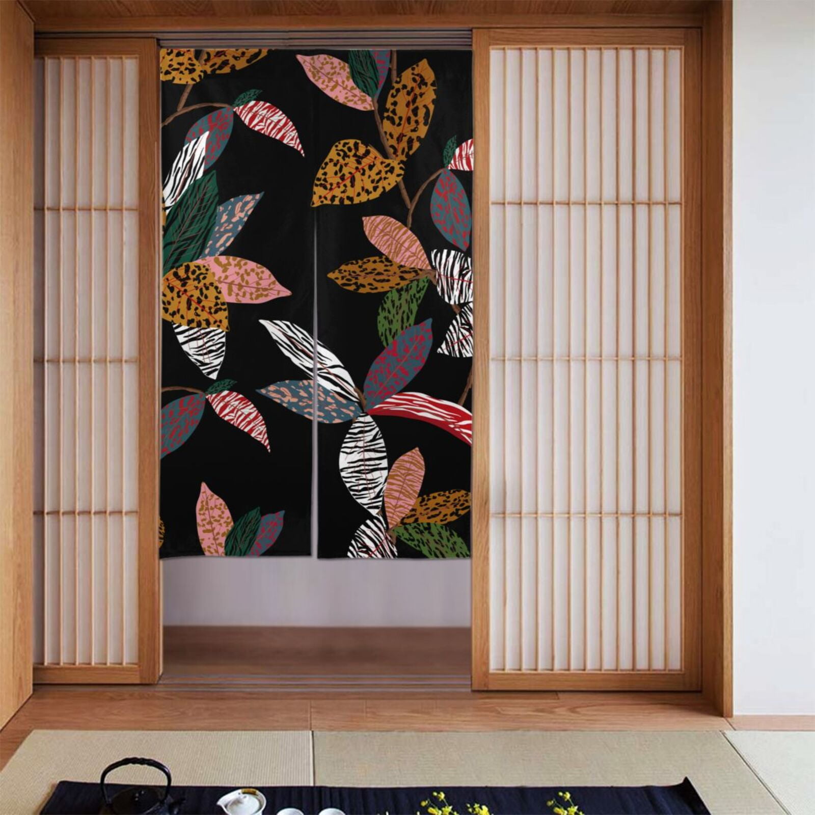 XMXT Japanese Noren Doorway Room Divider Curtain,Abstract Animal Skin ...