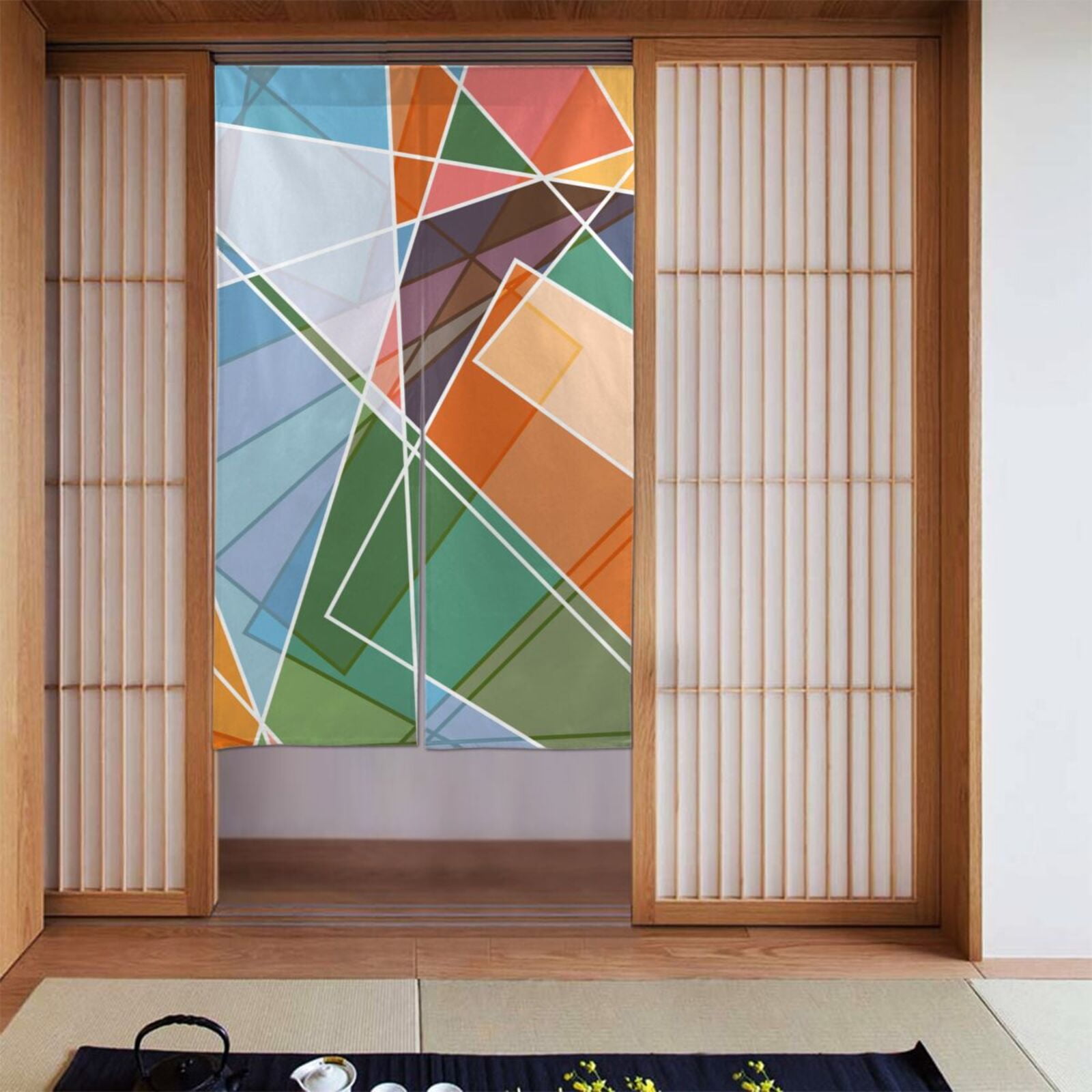 XMXT Japanese Noren Doorway Room Divider Curtain,Colorful Irregular ...