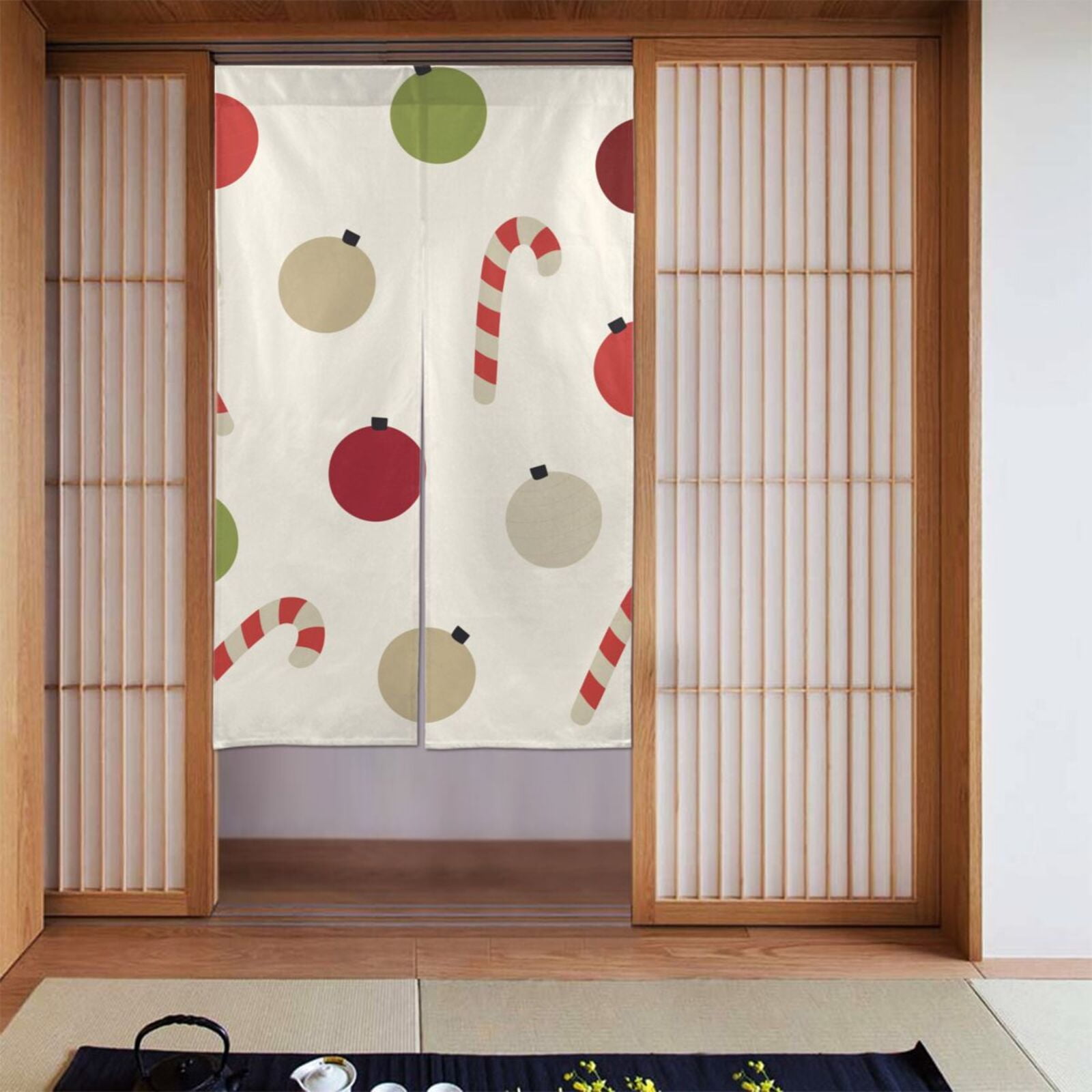 XMXT Japanese Noren Doorway Room Divider Curtain,Flat Santa Stick ...