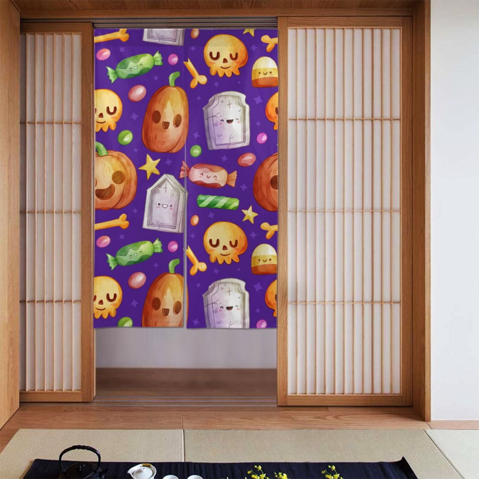 XMXT Japanese Noren Doorway Room Divider Curtain,Halloween Candy ...