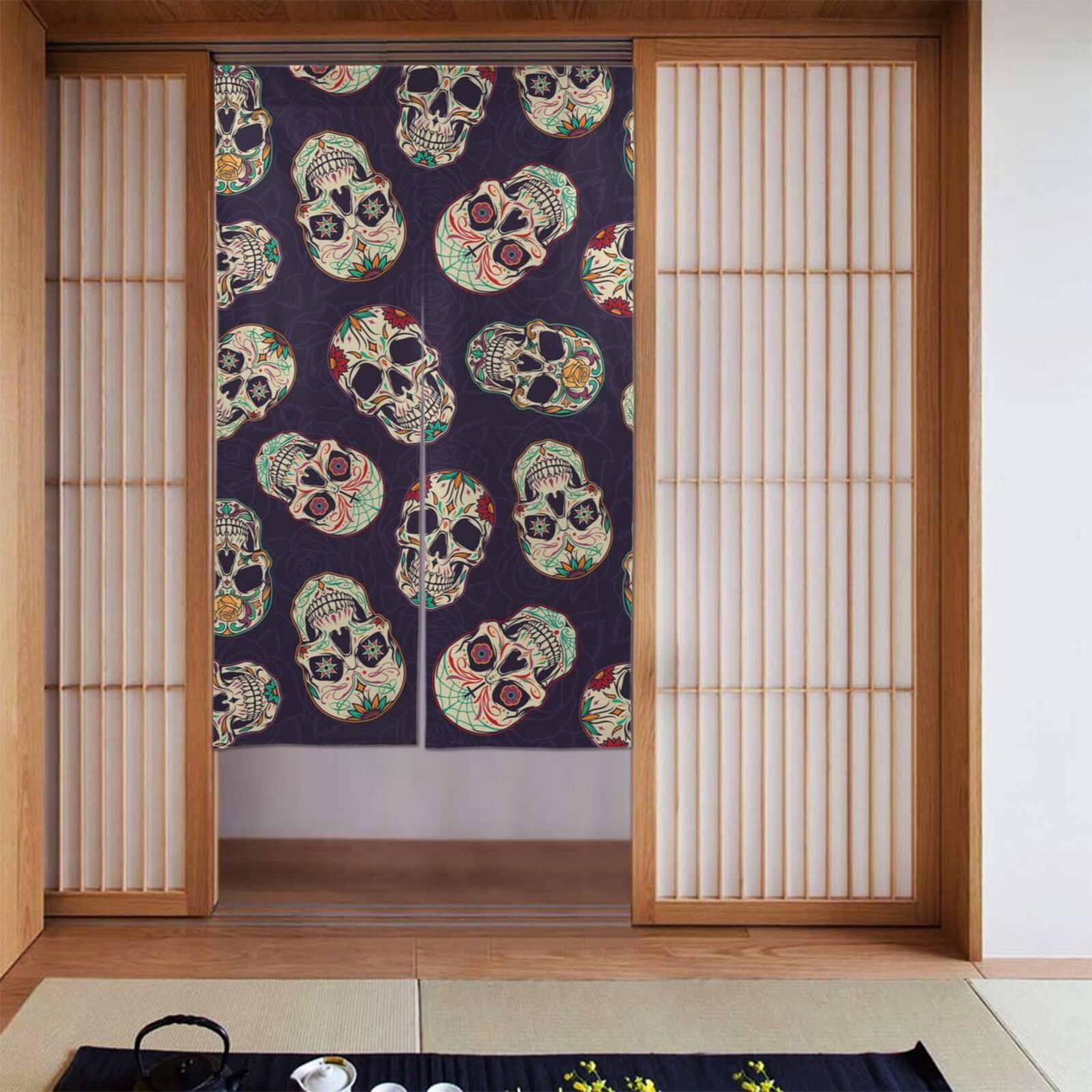 XMXT Japanese Noren Doorway Room Divider Curtain,Mexican Undead ...