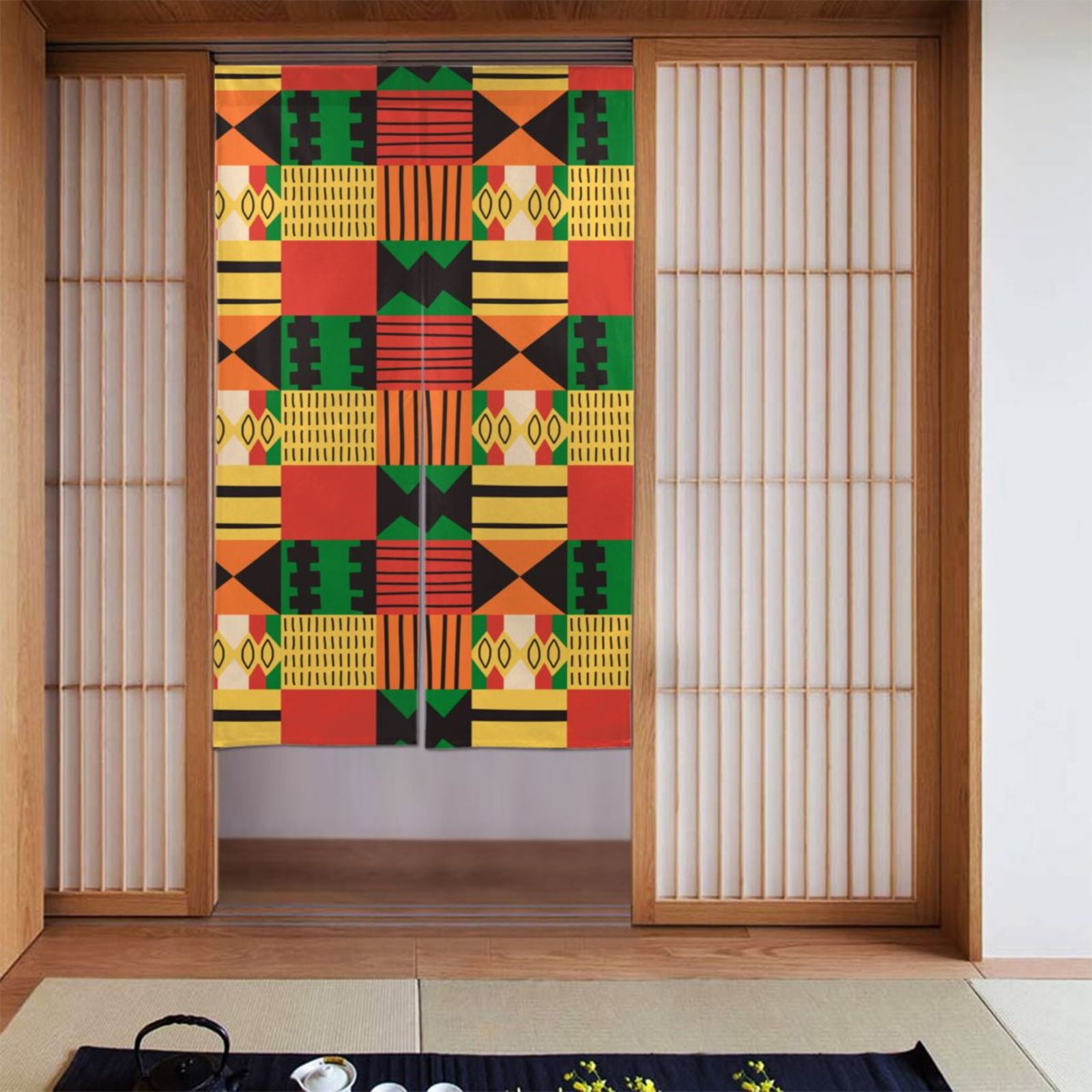 XMXT Japanese Noren Doorway Room Divider Curtain,Mondrian Abstract ...