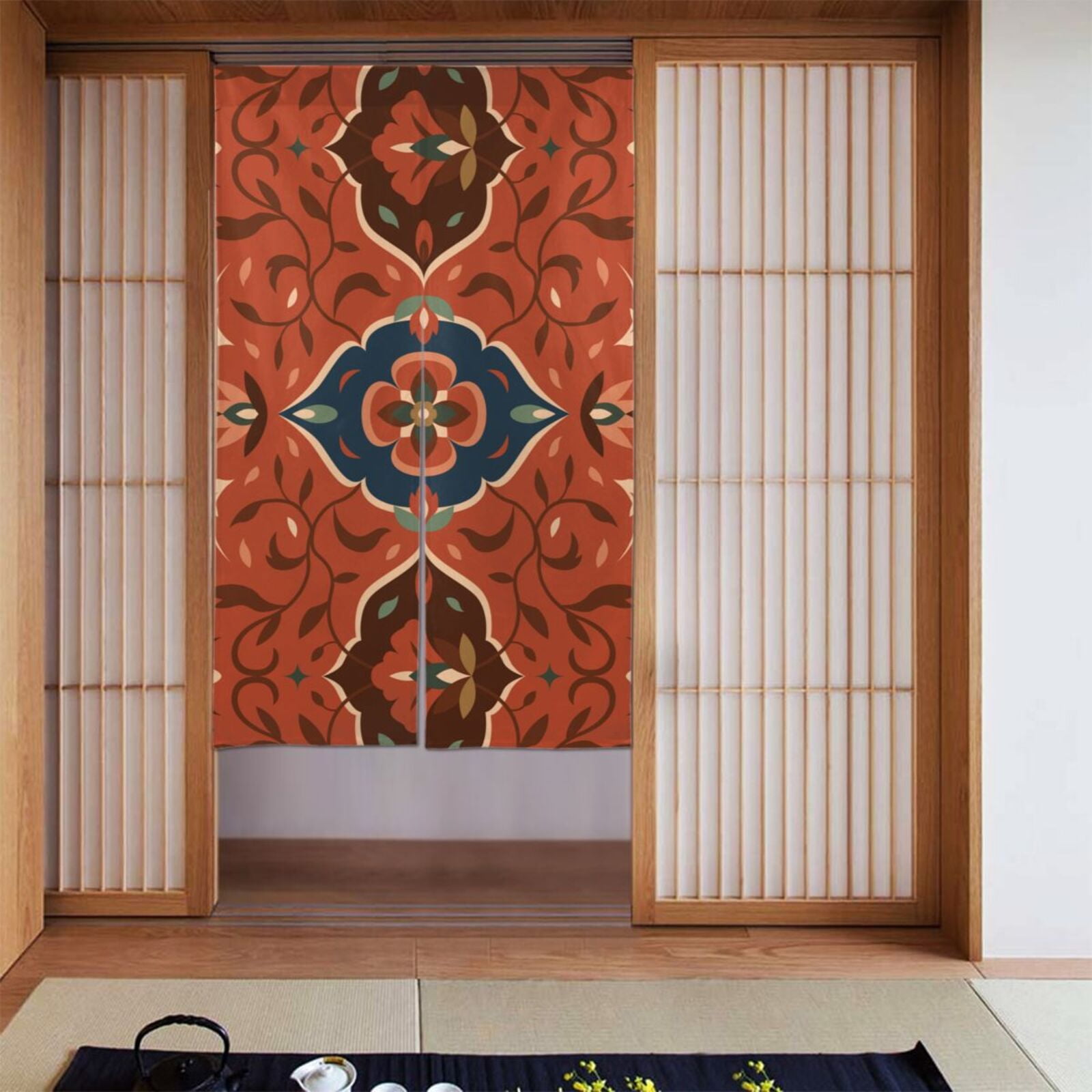 XMXT Japanese Noren Doorway Room Divider Curtain,Persian Print Design ...