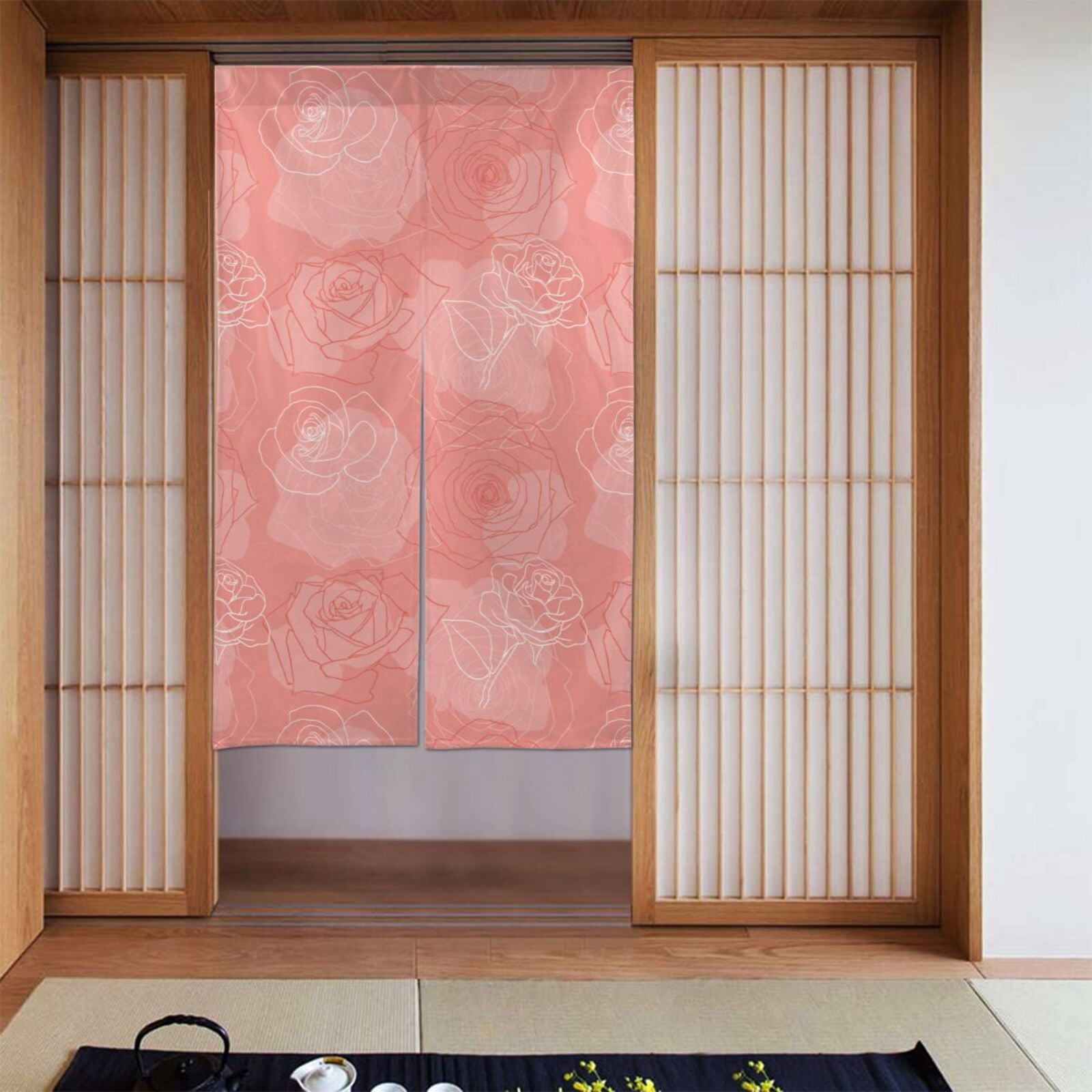 XMXT Japanese Noren Doorway Room Divider Curtain,Two Color Line Drawing ...