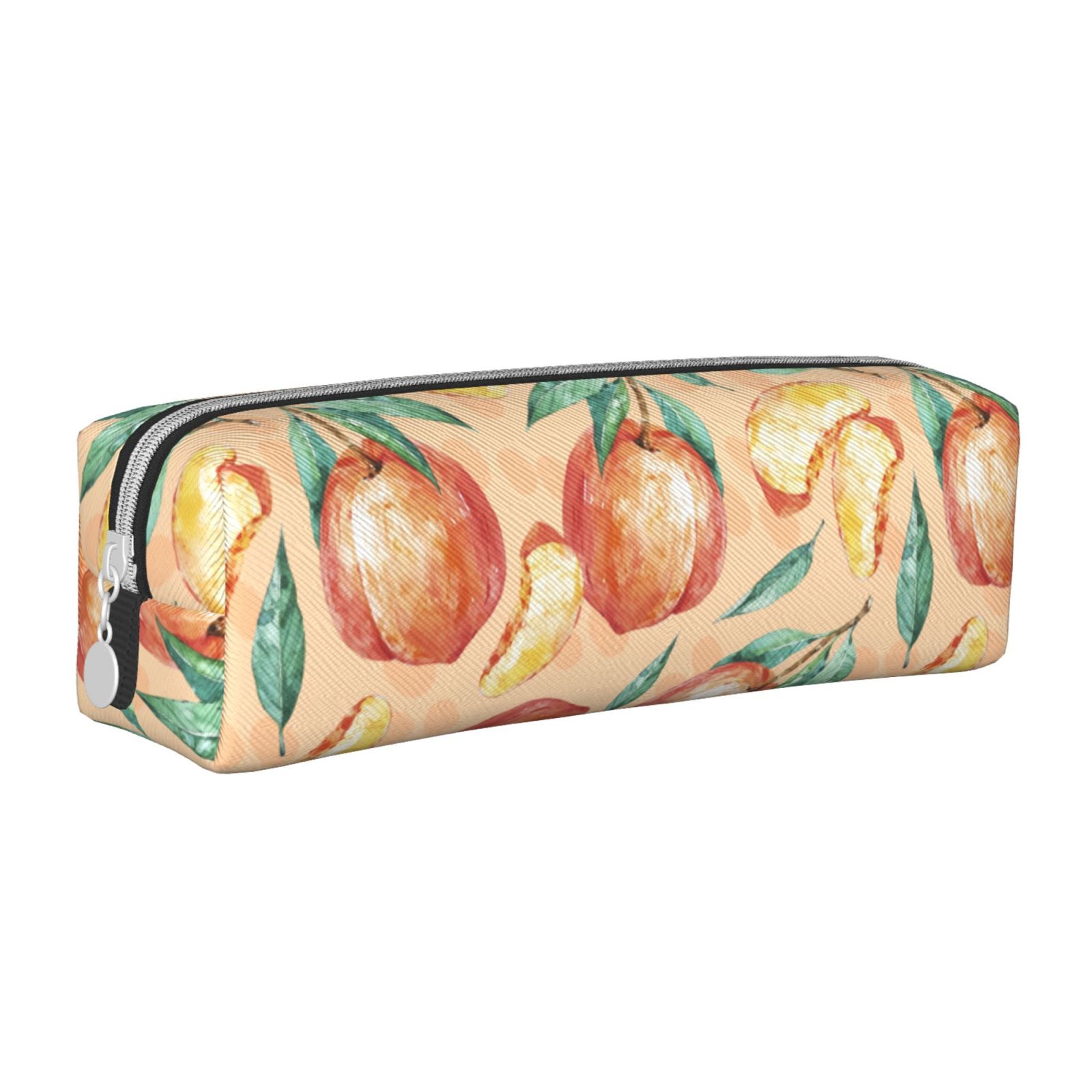 XMXT Leather Pencil Case, Beautiful Peach Watercolor Large Capacity ...
