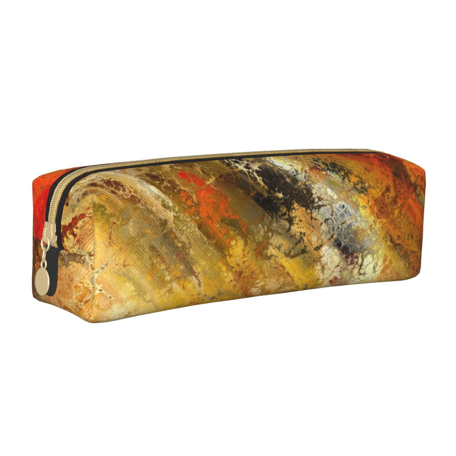 XMXT Leather Pencil Case, Boho Abstract Colour Print Large Capacity ...
