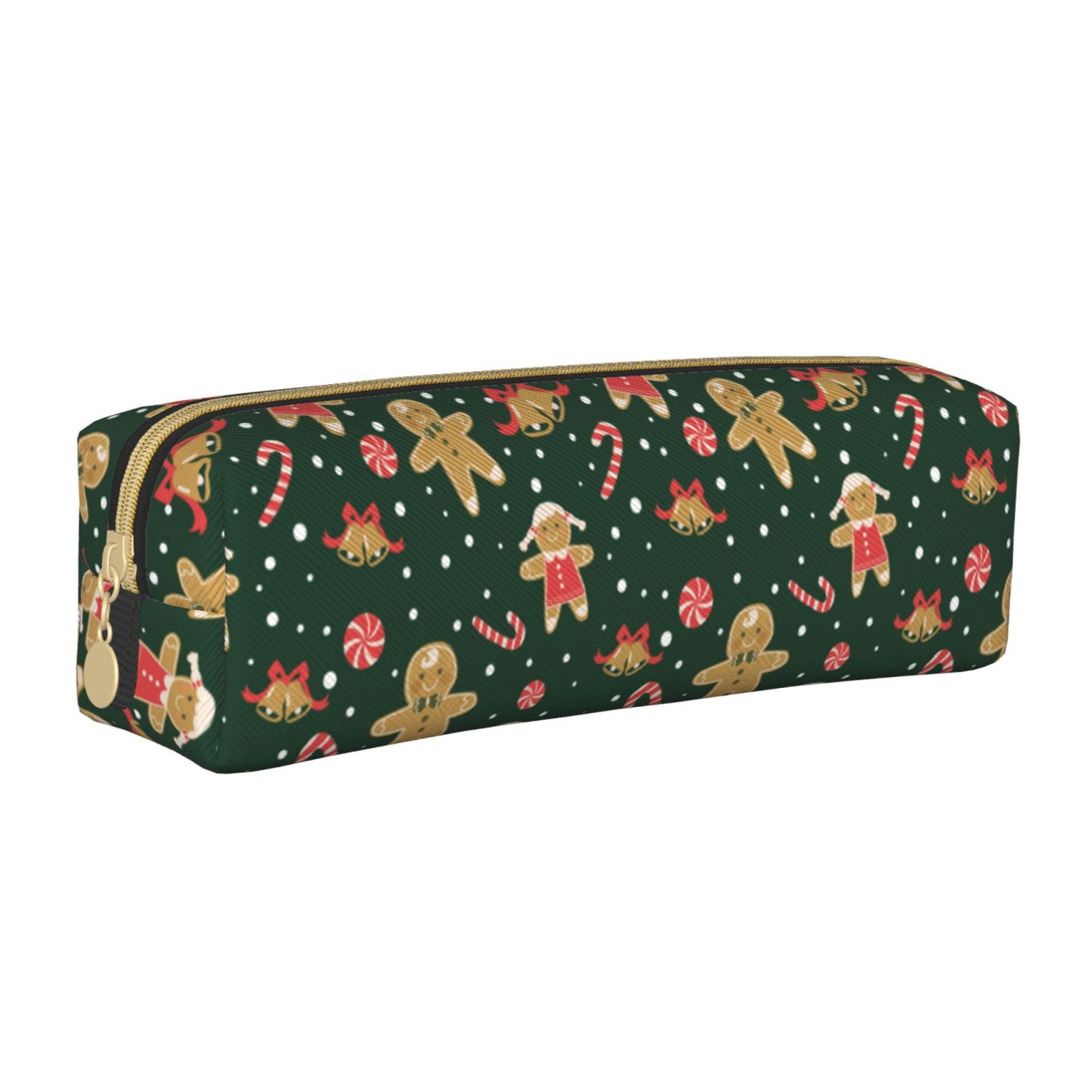 XMXT Leather Pencil Case, Christmas Sugar Cookies Print Large Capacity ...