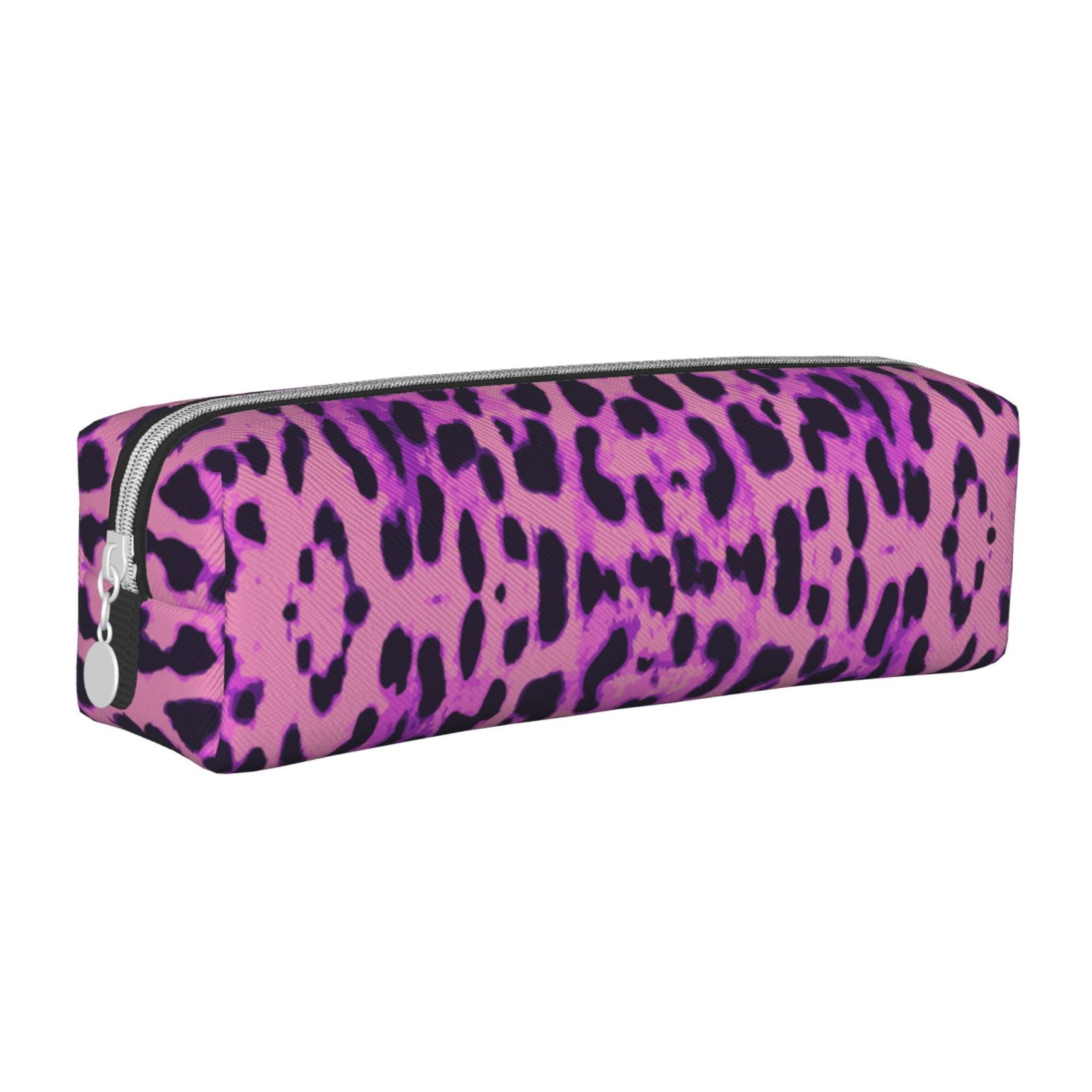 XMXT Leather Pencil Case, Stylish Animal Leopard Print Large Capacity ...