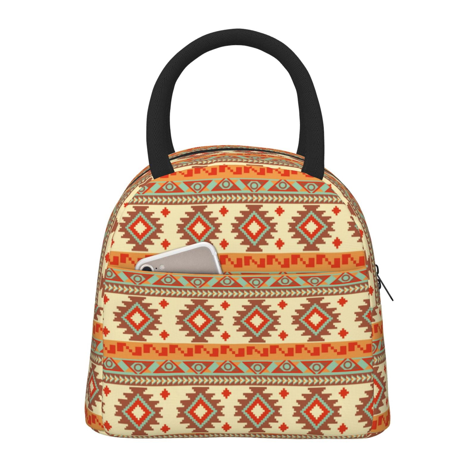 XMXT Lunch Bag Women, Aztec Native Style Prints Large Lunchbox ...