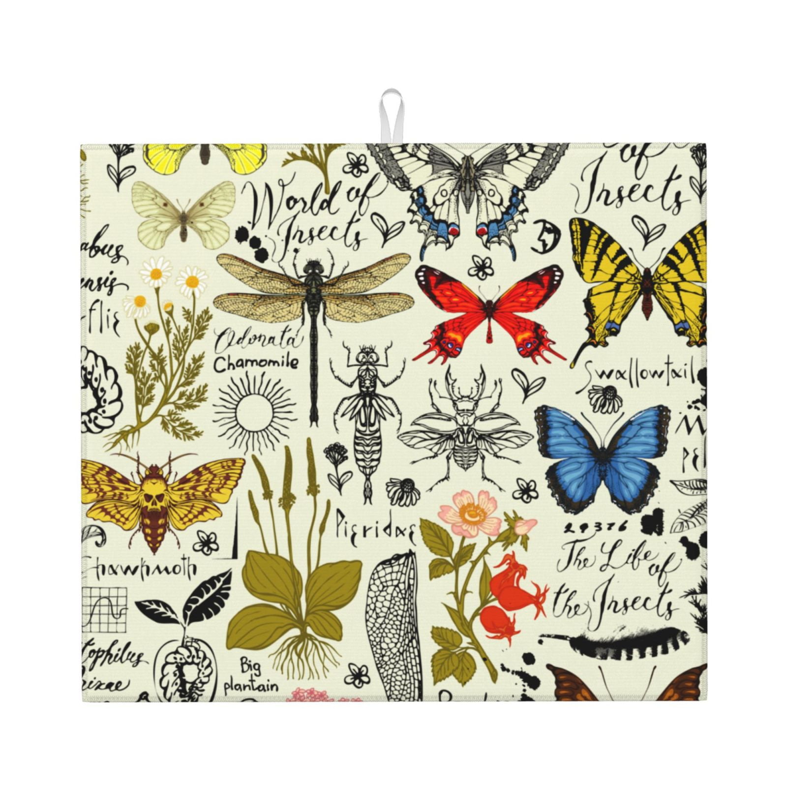 XMXT Microfiber Drying Mat for Kitchen Counter, Vintage Painting ...