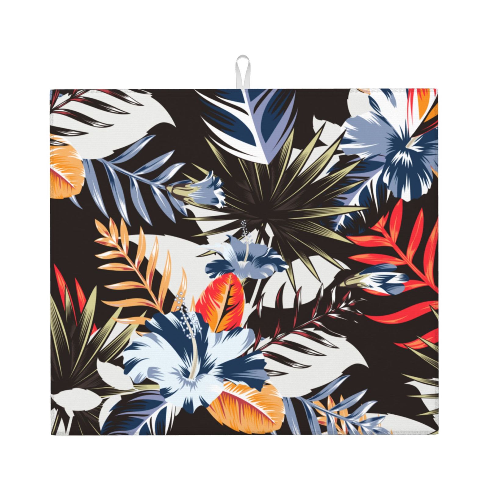 XMXT Microfiber Drying Mat for Kitchen Counter, Abstract Botanical ...