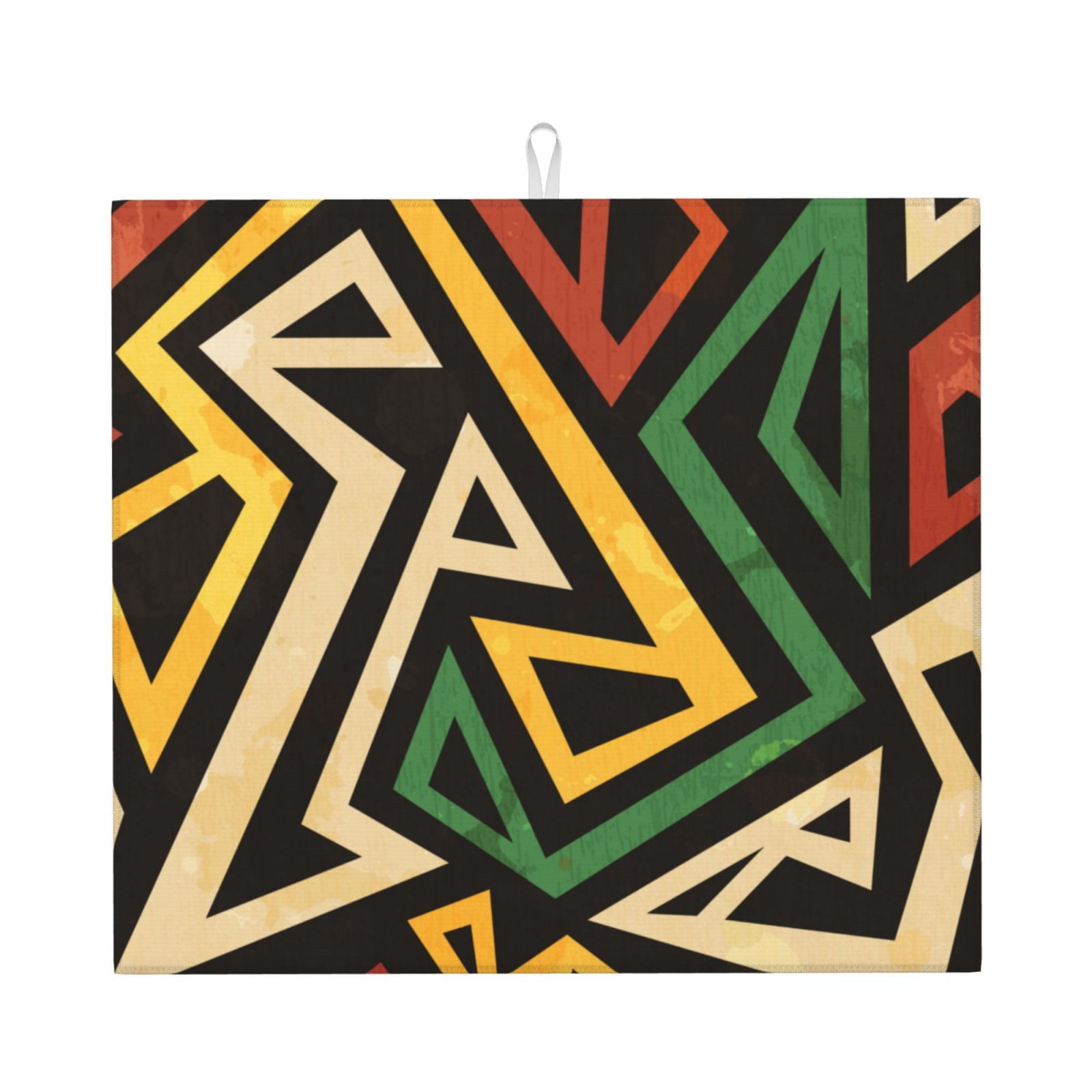 XMXT Microfiber Drying Mat for Kitchen Counter, African Geometric ...