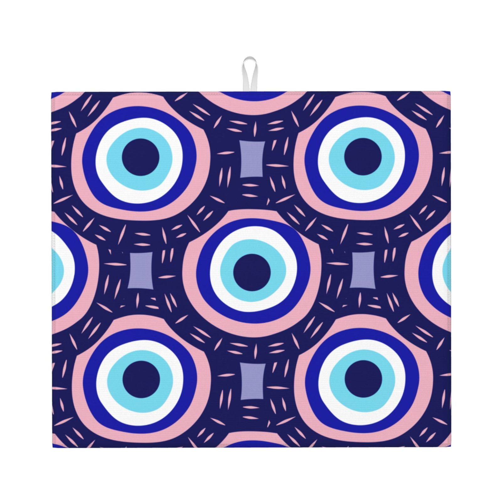 XMXT Microfiber Drying Mat for Kitchen Counter, Turkey Eye Print ...