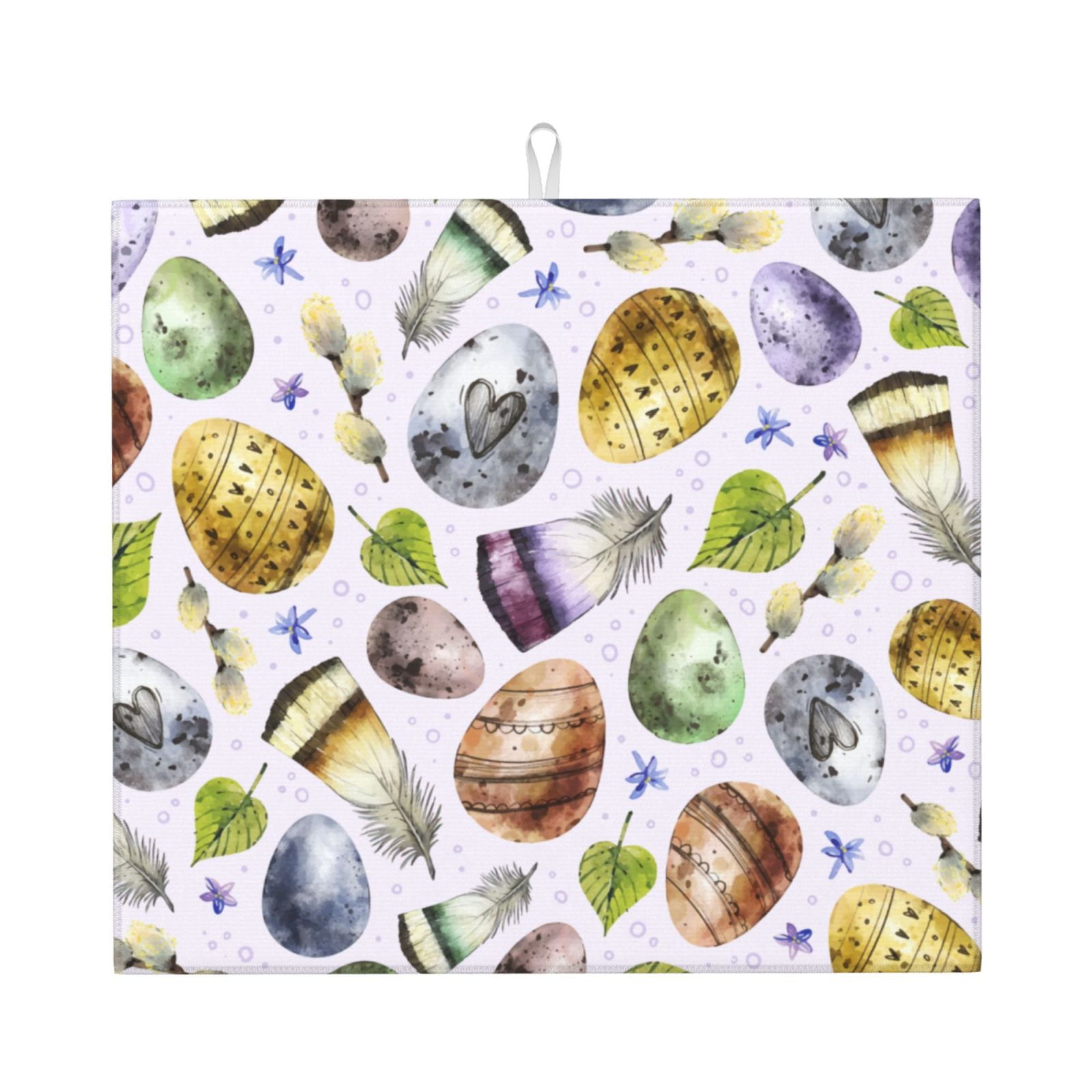 XMXT Microfiber Drying Mat for Kitchen Counter, Watercolor Easter Eggs ...