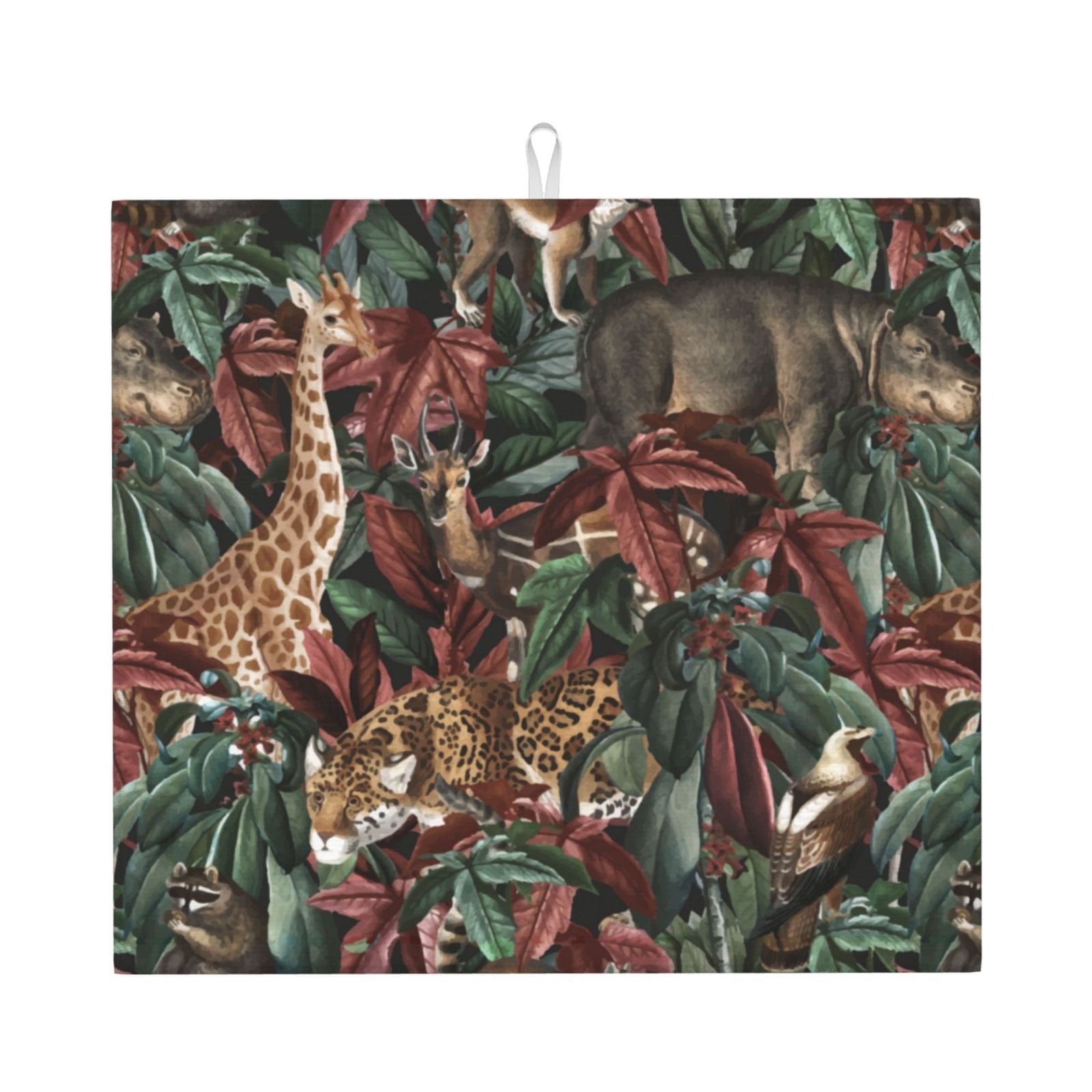 XMXT Microfiber Drying Mat for Kitchen Counter, Watercolor Wild ...