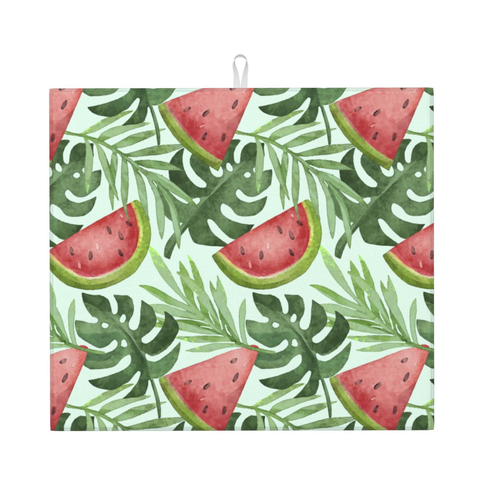 XMXT Microfiber Drying Mat for Kitchen Counter, Watermelon Plant Leaves ...