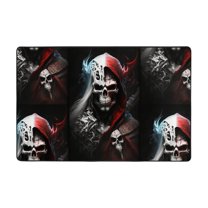Garland Rug Skulls Black 4x6 Area Rug - Stain-Resistant - Walmart.com