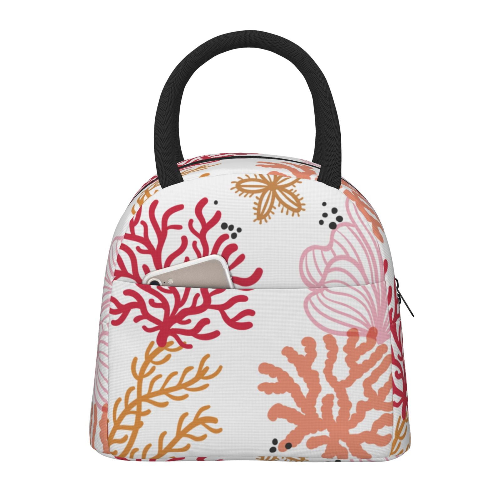 XMXT Reusable Insulated Lunch Bag Women Men, Pink Underwater Plants ...