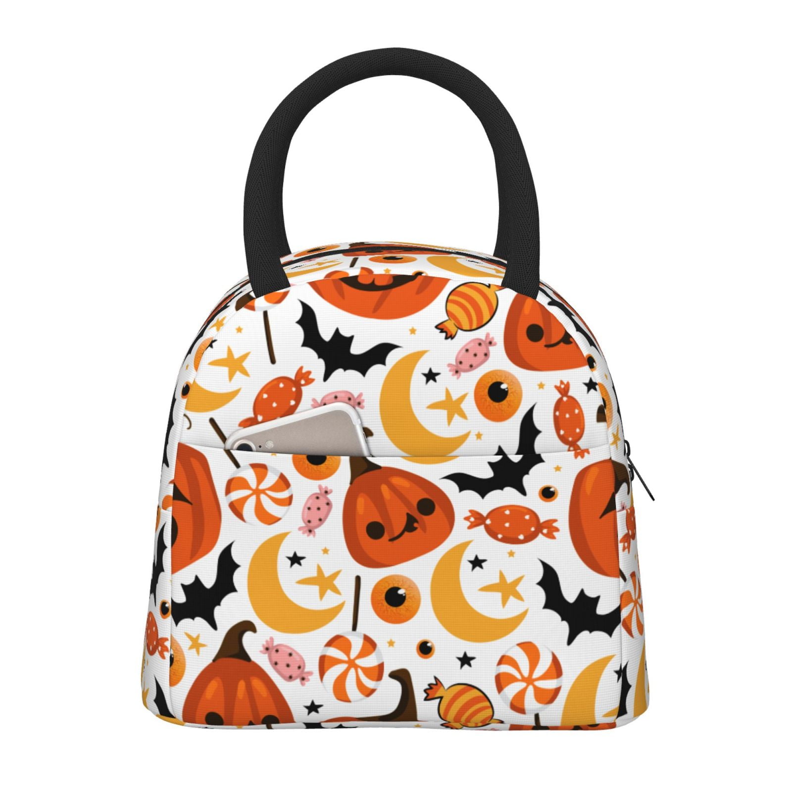 XMXT Reusable Insulated Lunch Bag Women Men, Pumpkin Moon Sweets ...