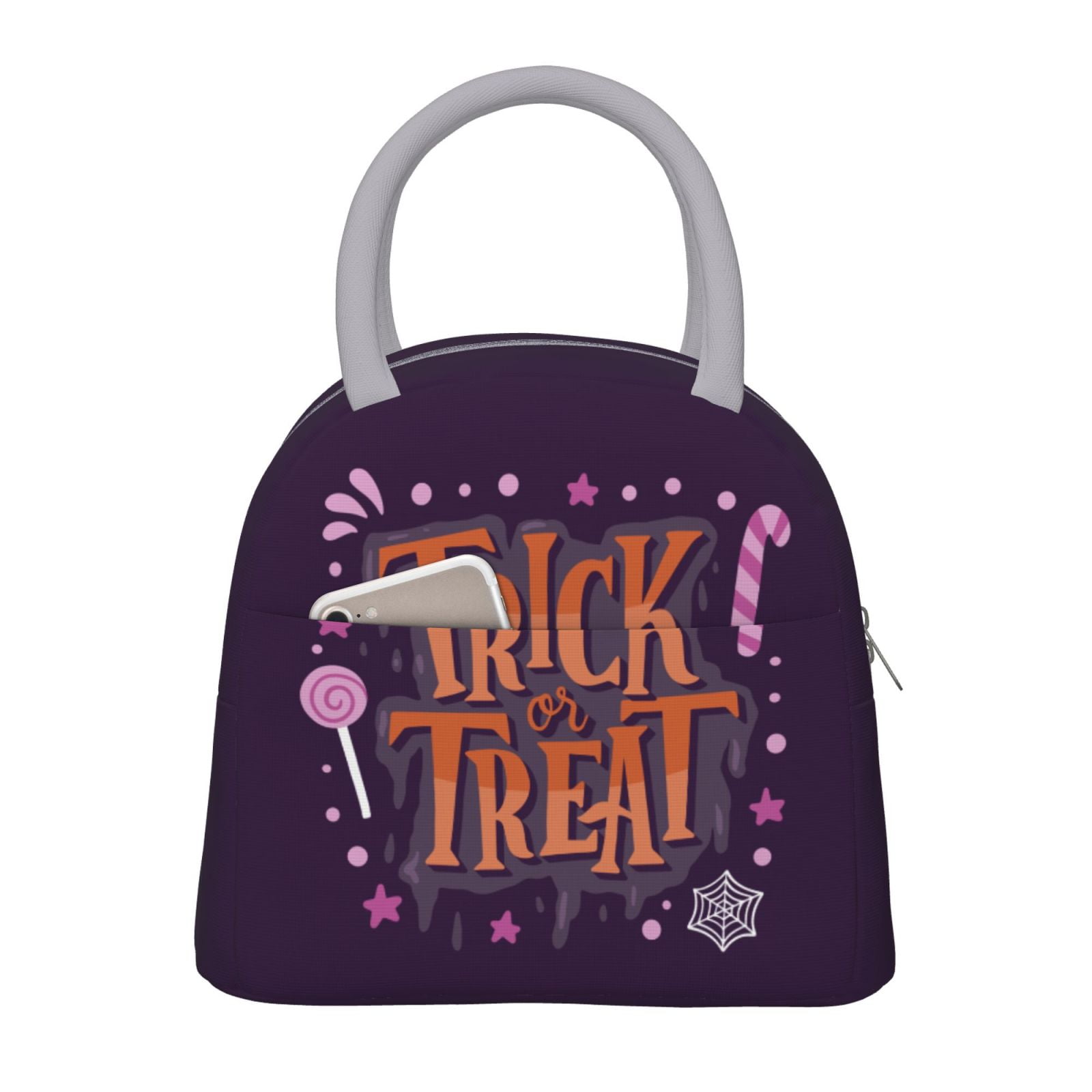 XMXT Reusable Insulated Lunch Bag Women Men, Trick or Treat Candy ...