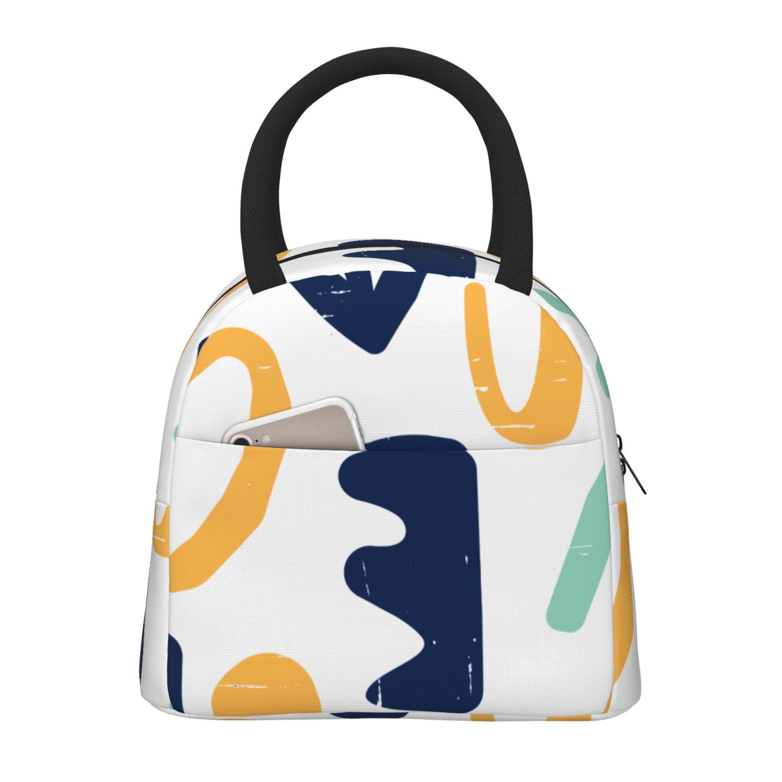 XMXT Reusable Lunch Bag Women, Abstract Cartoon Graffiti Large Lunchbox ...