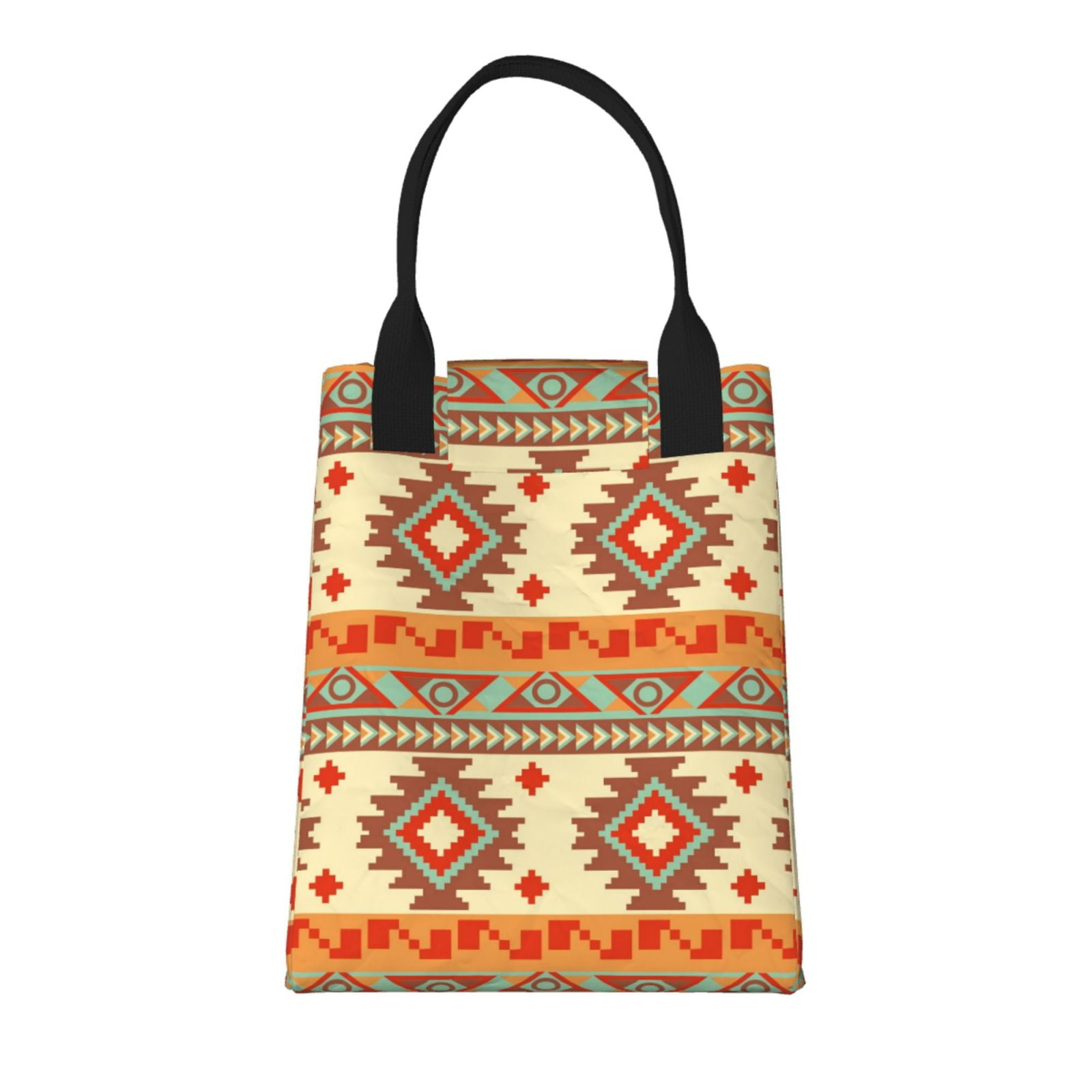 XMXT Reusable Lunch Bag Women, Aztec Native Style Prints Large Lunchbox ...