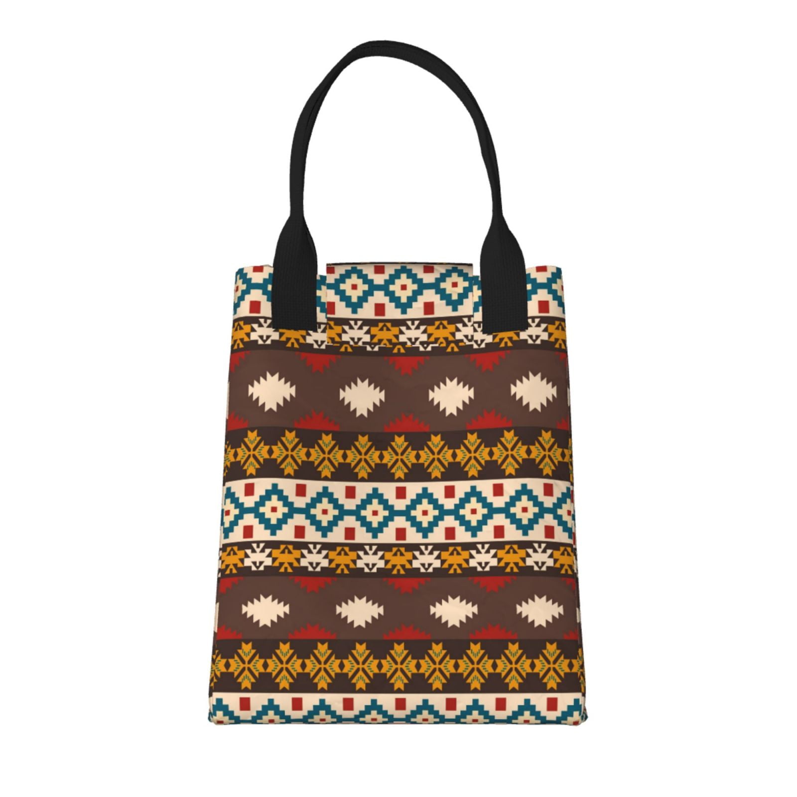 XMXT Reusable Lunch Bag Women, Aztec Native Style Vintage Print ...