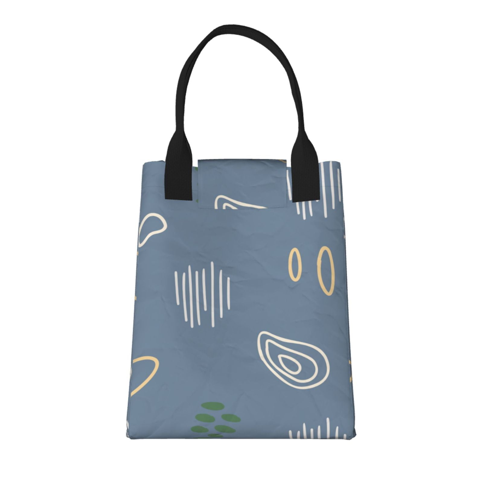 XMXT Reusable Lunch Bag Women, Blue Abstract Graffiti Large Lunchbox ...