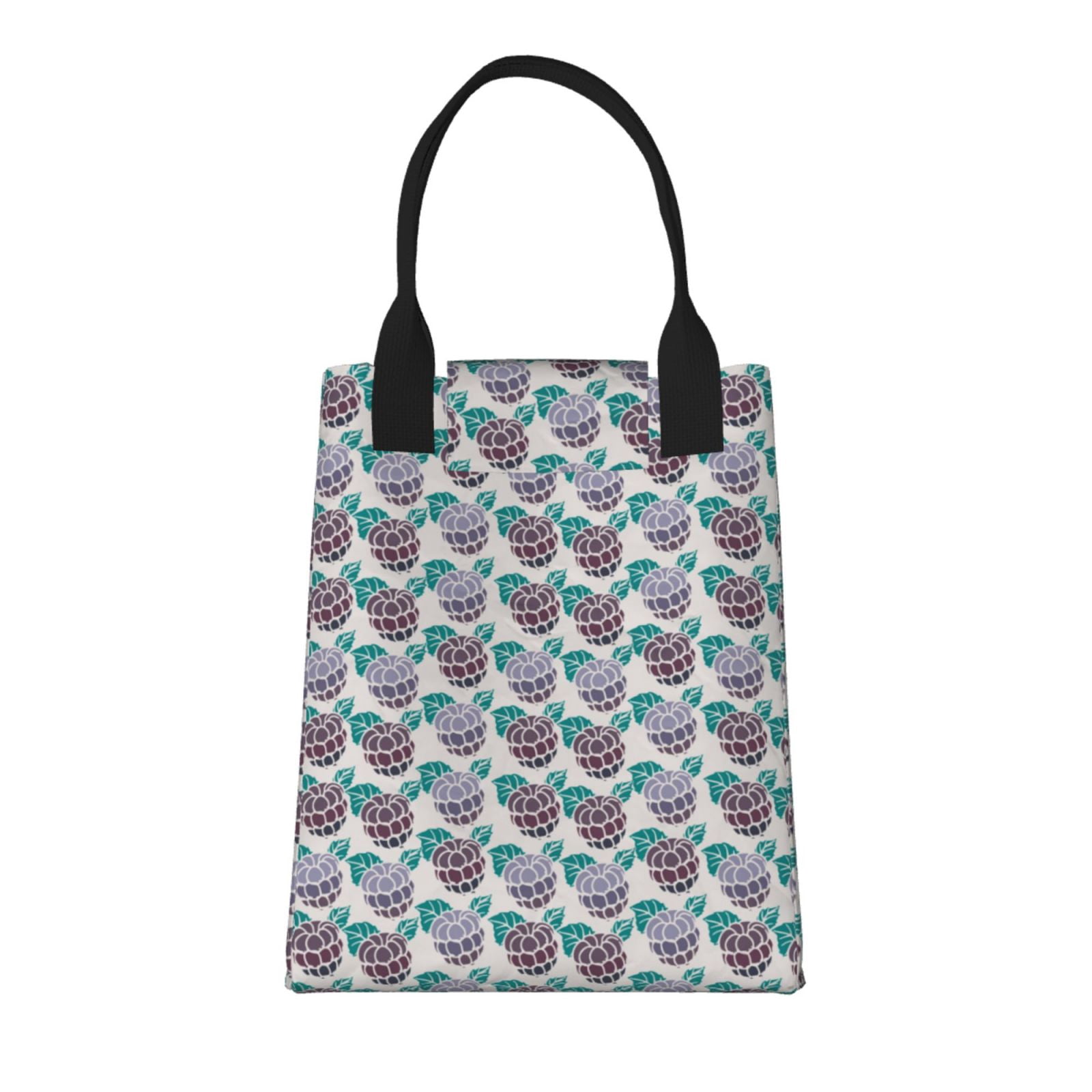 XMXT Reusable Lunch Bag Women, Cartoon Berry Print Insulated Lunch Tote ...